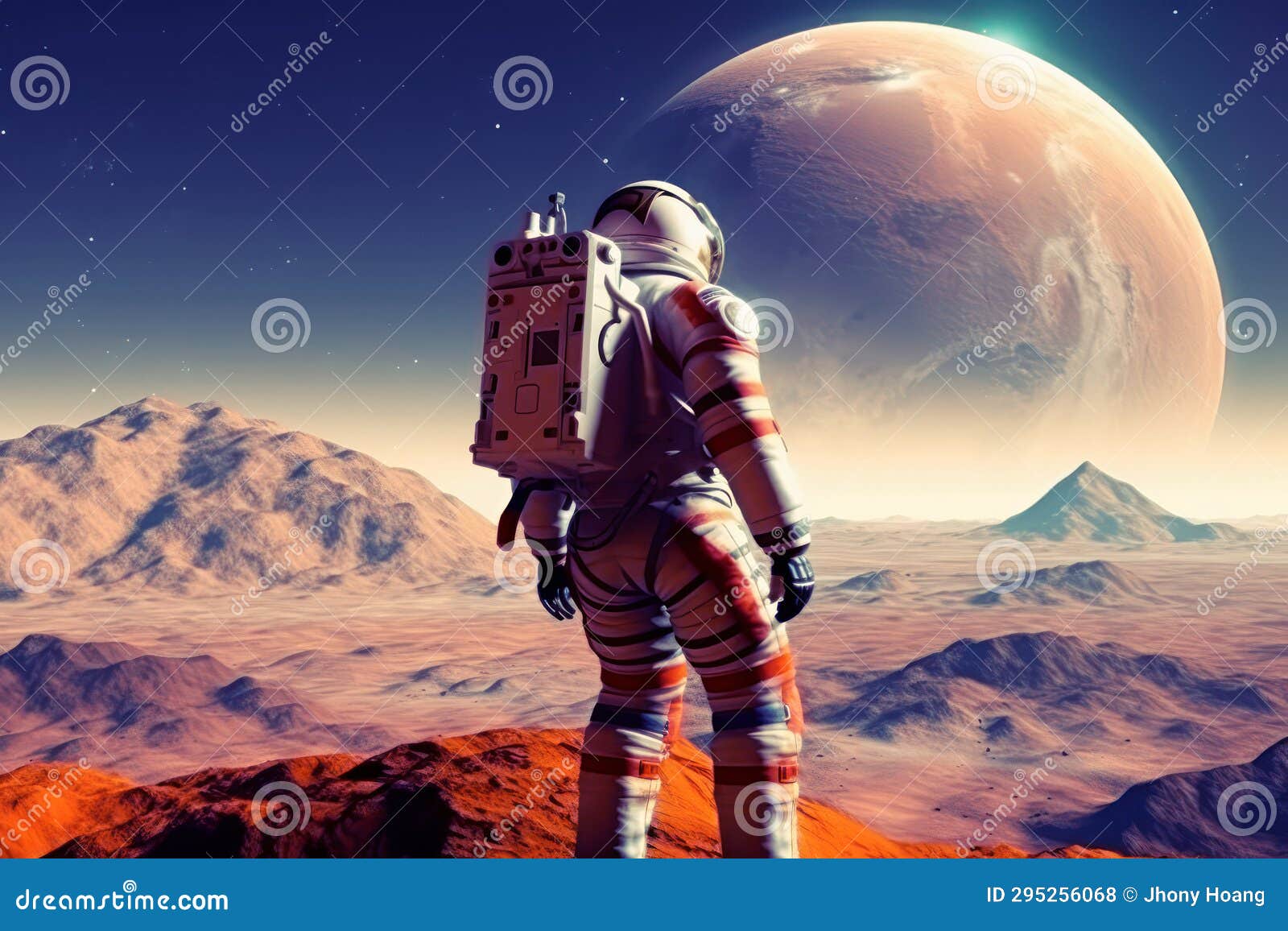 Alone Alien Character Thinking Single Sit On Bench Royalty-Free Stock ...