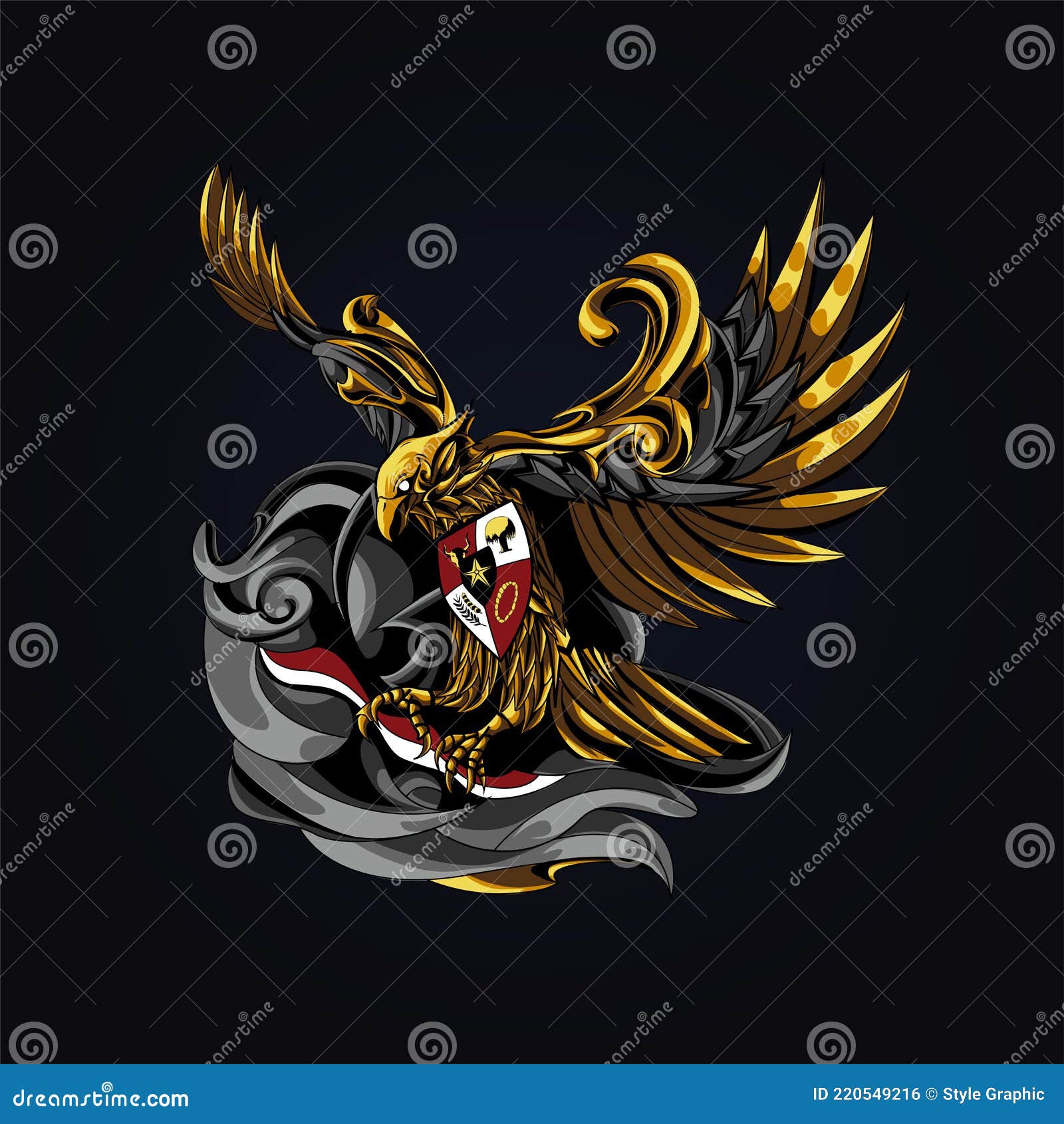 Garuda Culture Mascot Logo Design Vector with Modern Illustration Stock ...