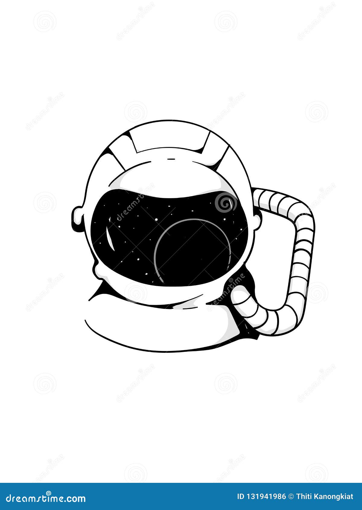 Astronaut, Bezinning Van Het Ruimtevaarders De Vectorontwerp Vector ...