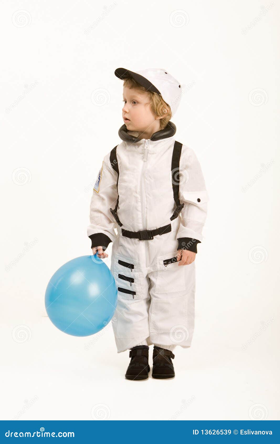 Astronaut Boy Holding a Balloon Stock Image - Image of astronaut ...