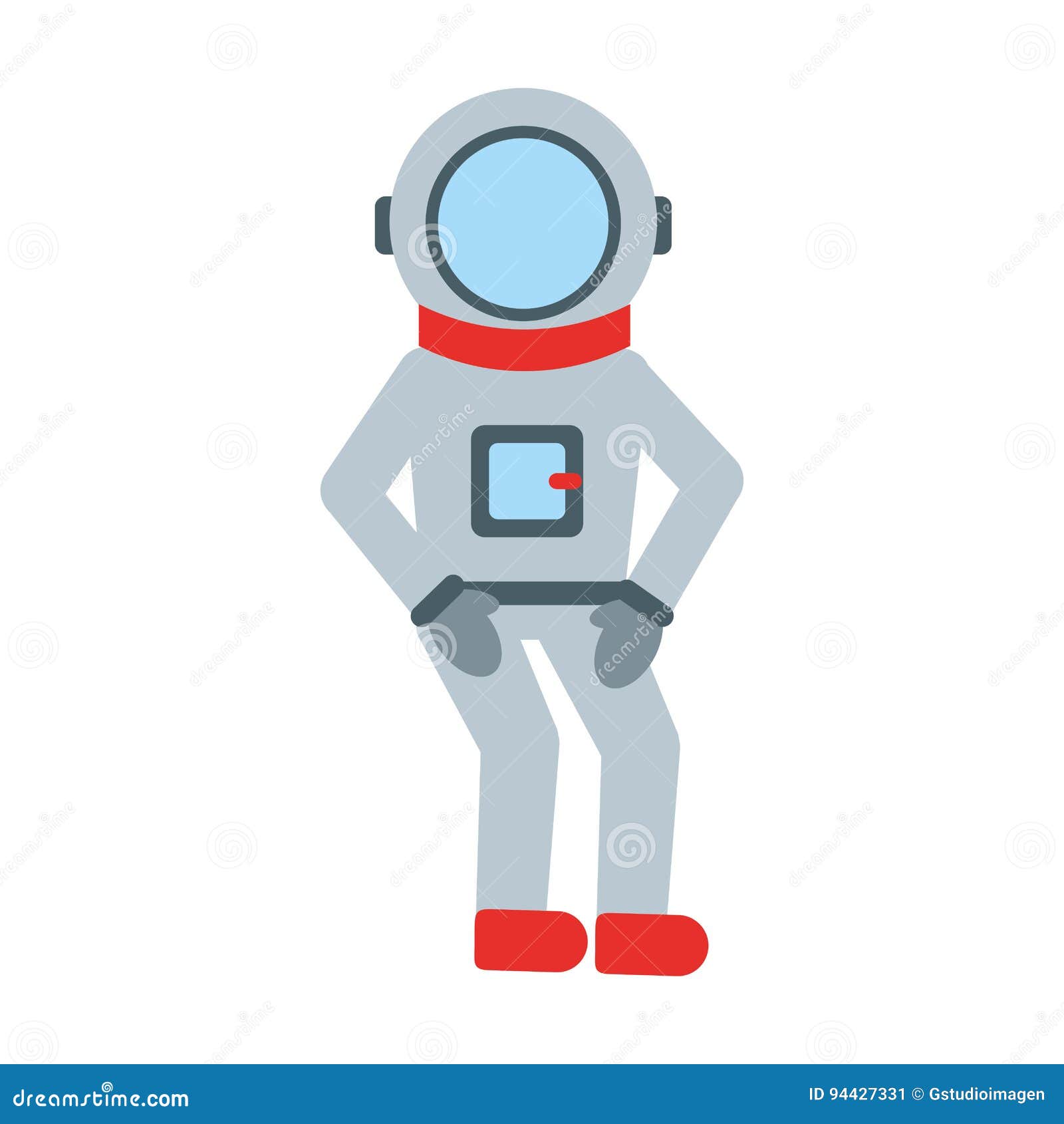 Astronaut Comic Character Icon Stock Vector - Illustration of science ...
