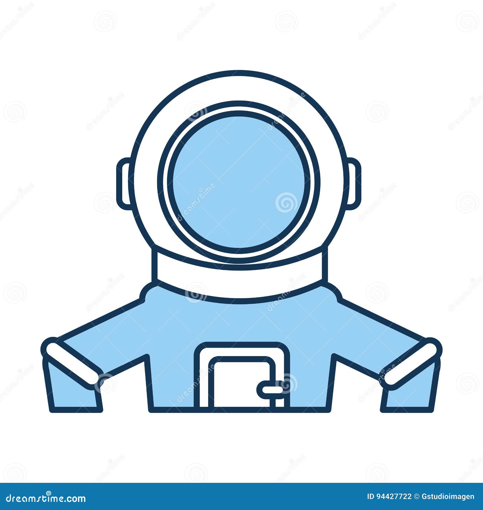 Astronaut Comic Character Icon Stock Vector - Illustration of ...