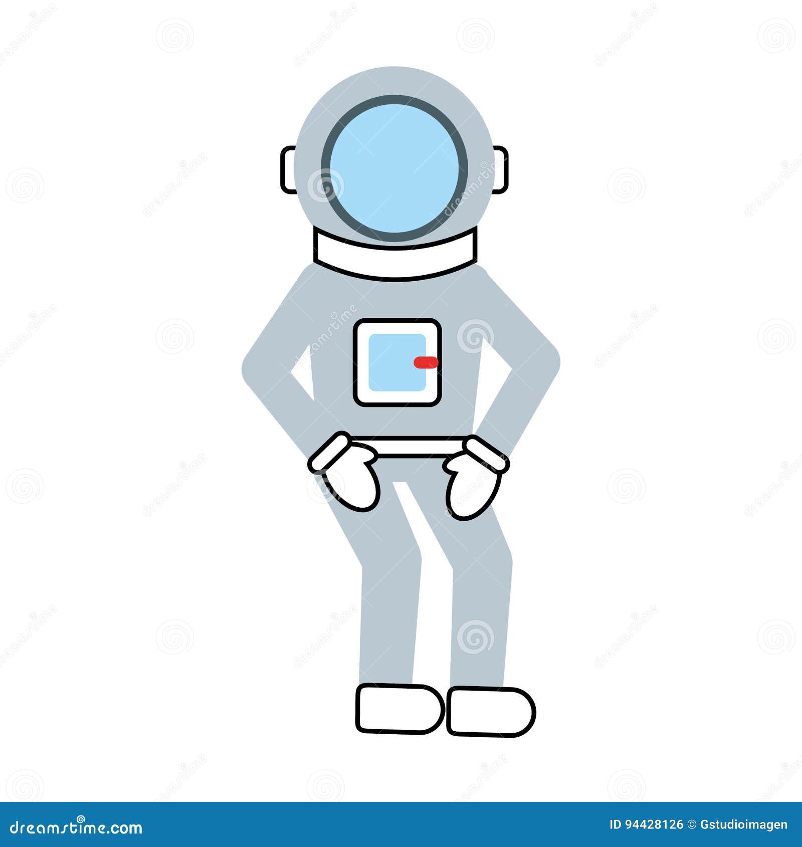Astronaut Comic Character Icon Stock Vector - Illustration of postcard ...