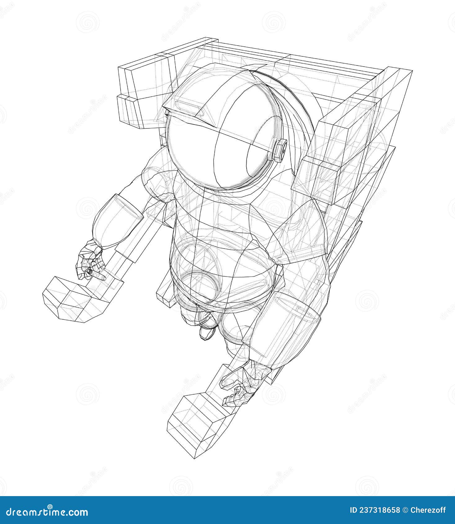 Astronaut Concept. 3d Illustration Stock Illustration - Illustration of ...