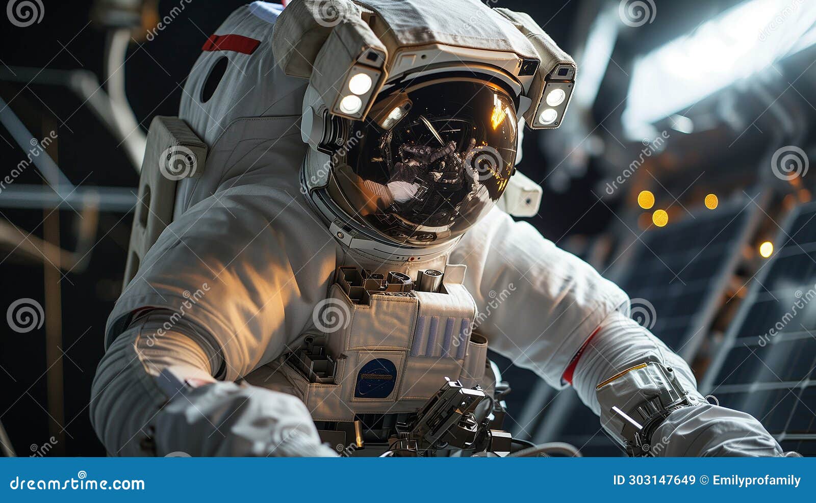 Astronaut Conducts Precise Solar Panel Repair in Deep Space with Tools ...