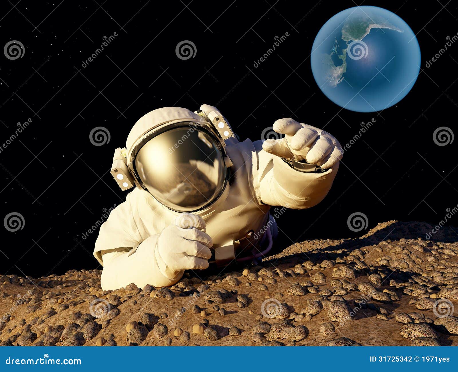 The astronaut stock illustration. Illustration of wallpaper - 31725342