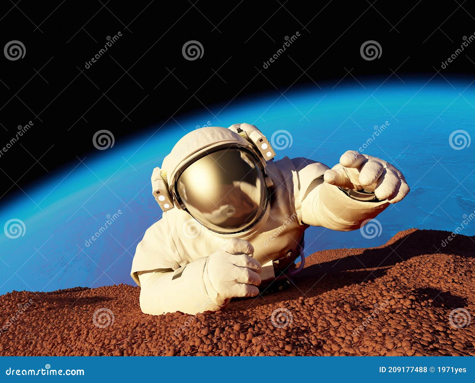 Astronaut stock illustration. Illustration of spaceman - 209177488