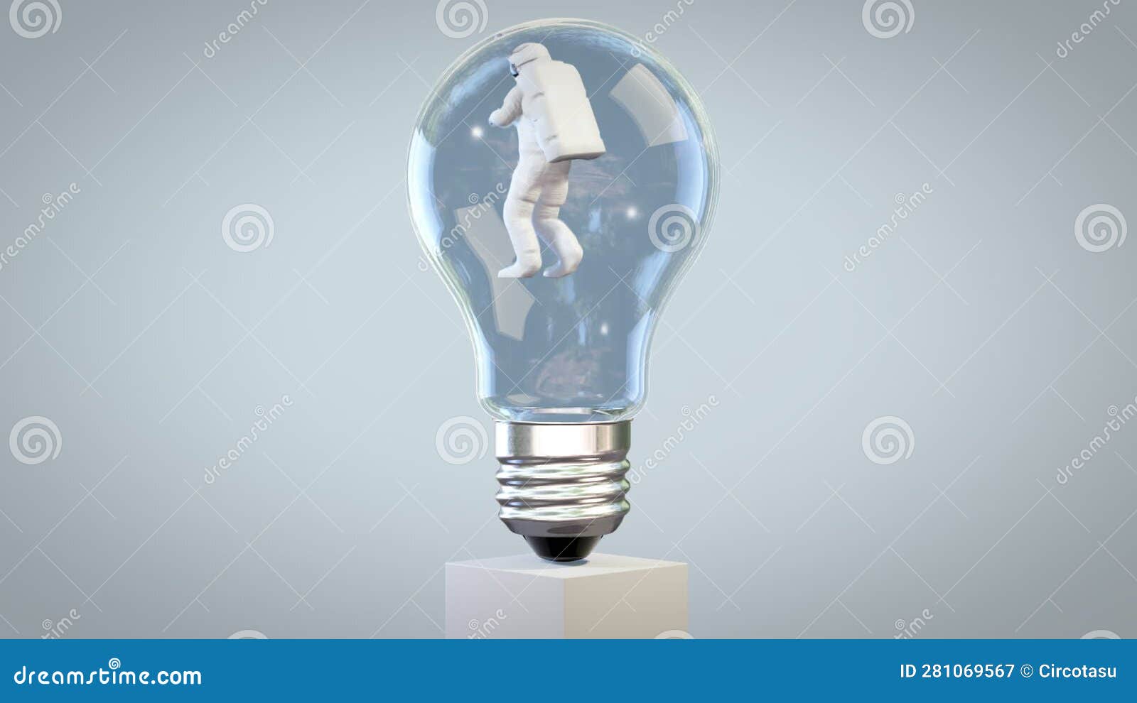 Astronaut Dancing Inside of a Lightbulb, Loop, Luma Matte Stock Video ...