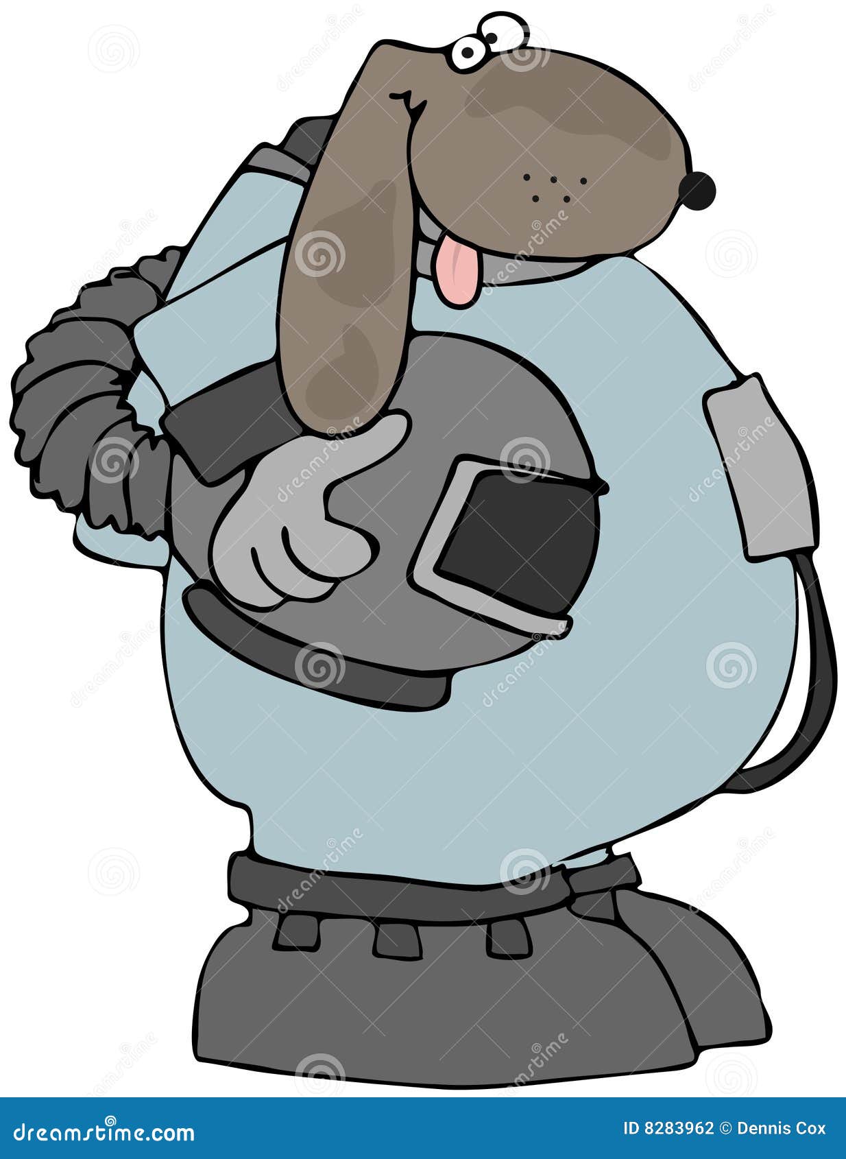 Astronaut Dog stock illustration. Illustration of suit - 8283962