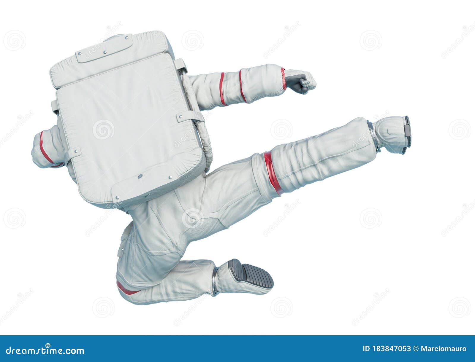 Floating Astronaut Floating Side View