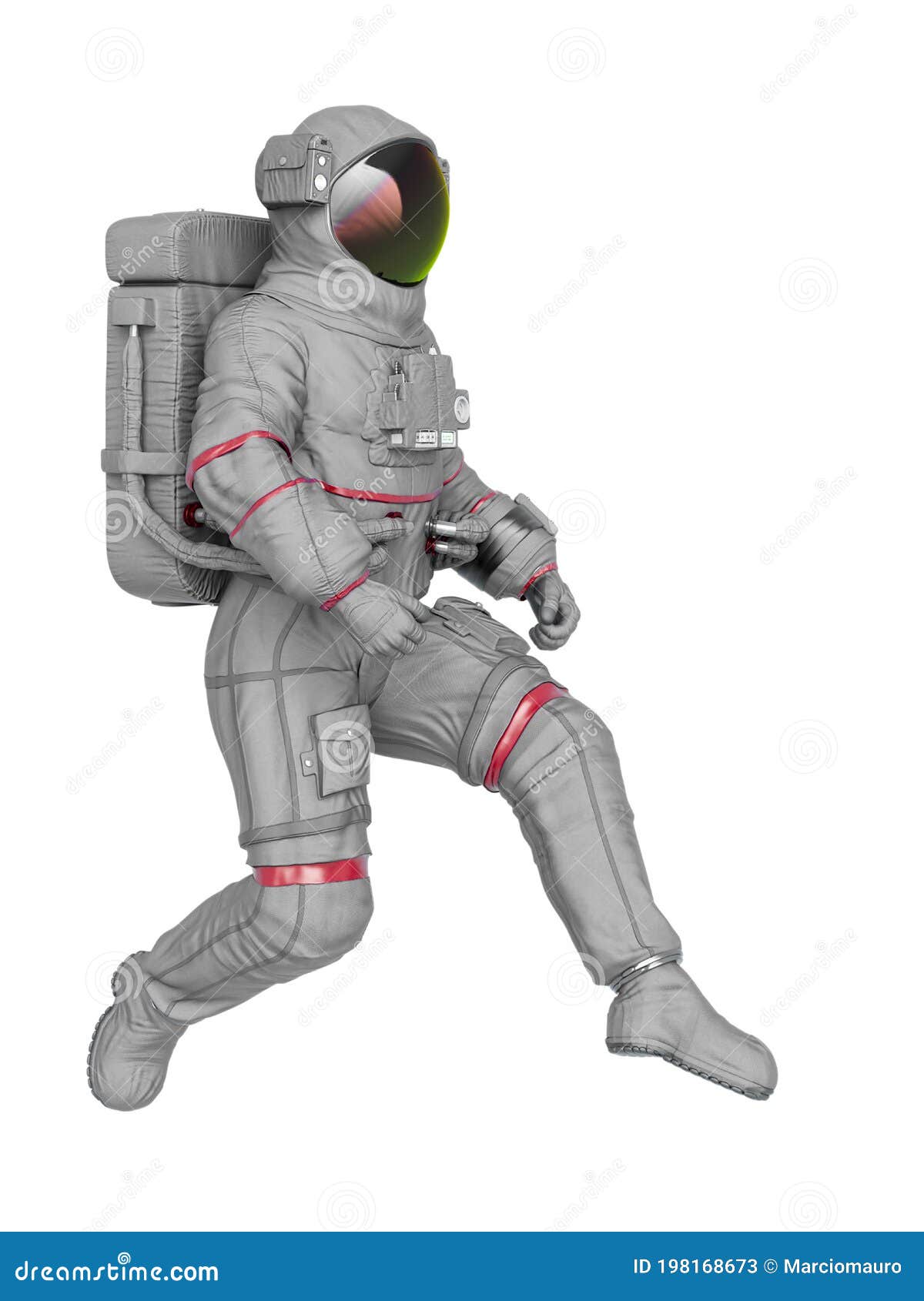 Astronaut Doing a Space Walk Stock Illustration - Illustration of ...