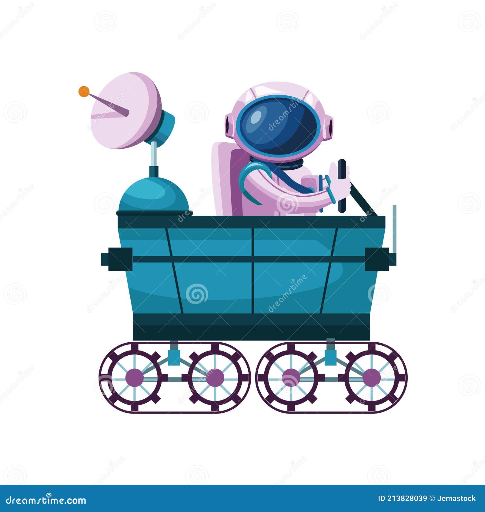 Man Driving Cart With Traffic Light And Checklist Cartoon Vector ...