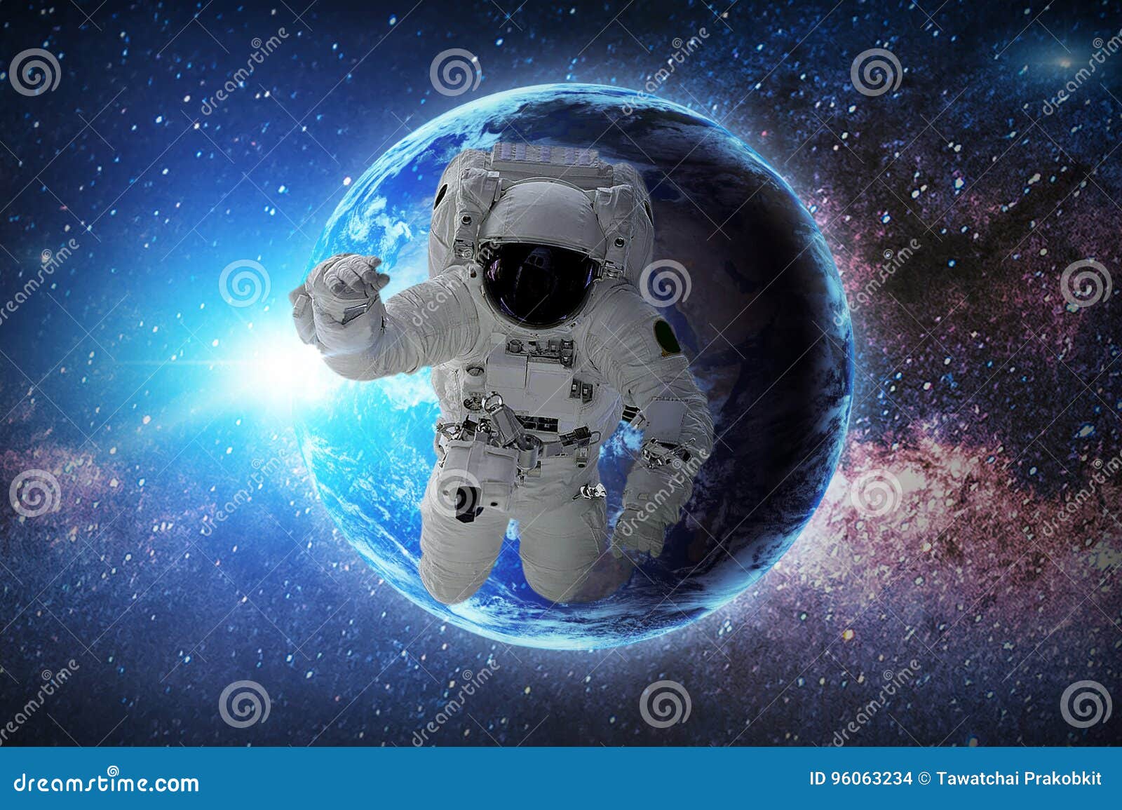 Astronaut. Elements of this Image Furnished by NASA. Stock Illustration ...