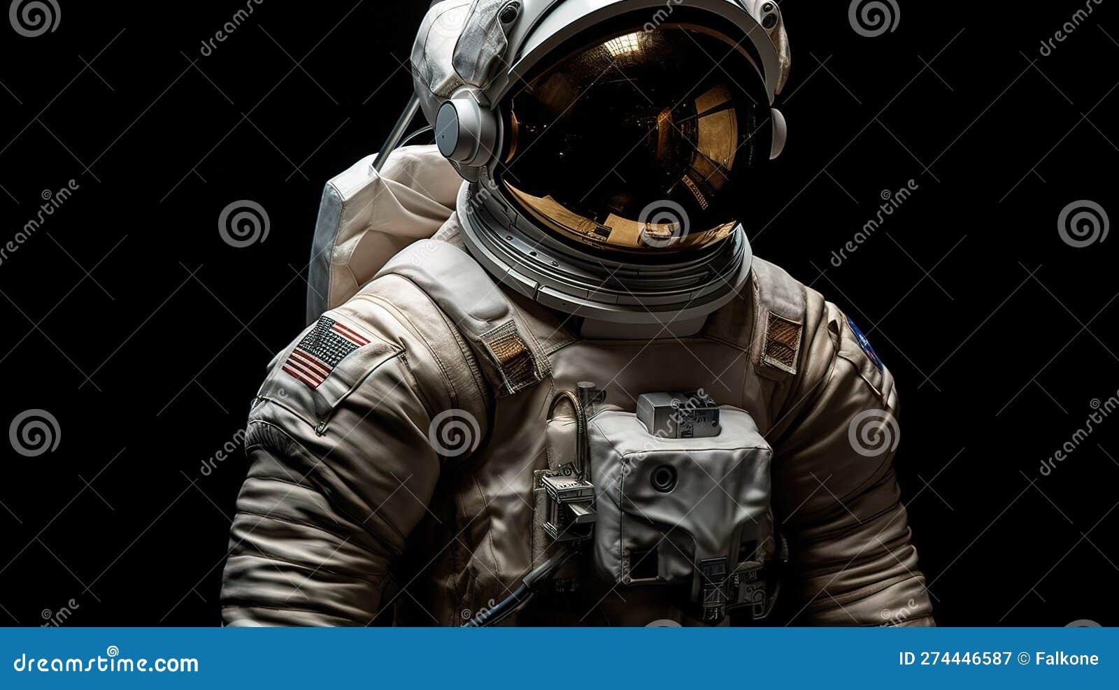 The Astronaut Is Encased In A Bulky White Space Suit In Outer Space ...