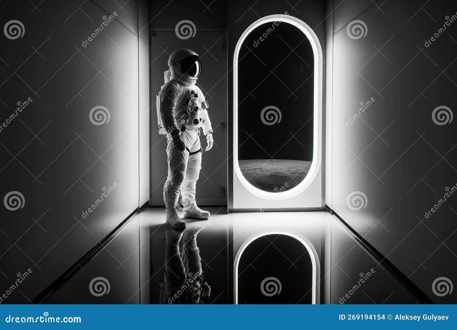 Astronaut before Entering Space Empty Space for Text. AI Generation ...