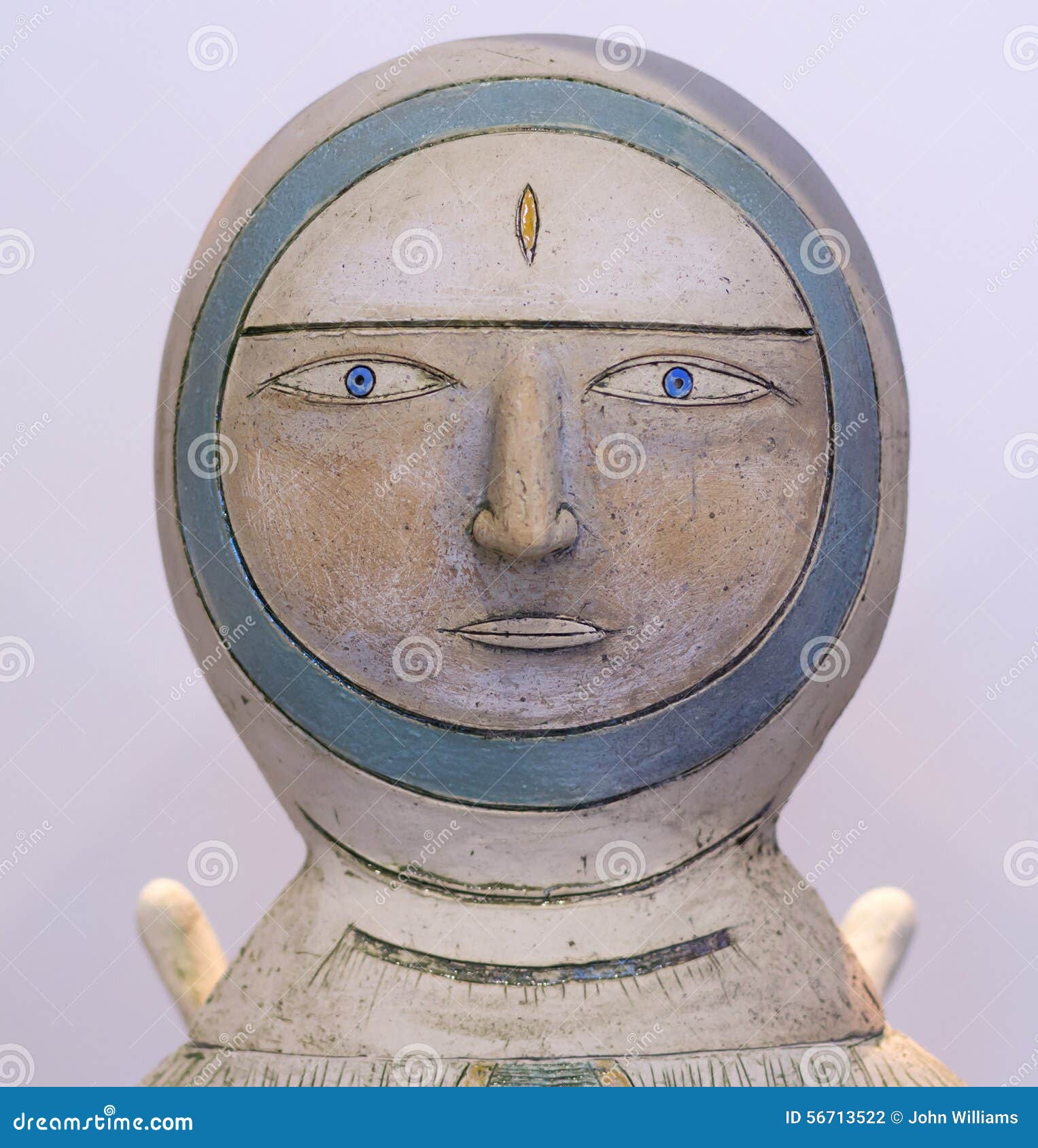 Astronaut Eskimo Painted Stone Sculpture Stock Photo - Image of wood ...