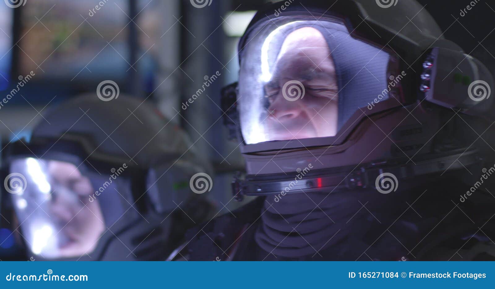 Astronaut Experiencing Pain during Rocket Launch Stock Footage - Video ...