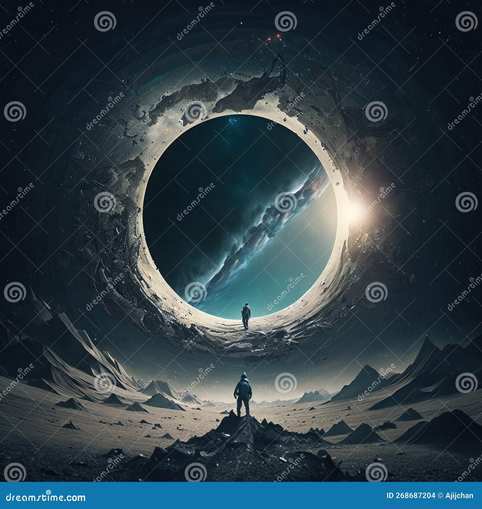 An Astronaut on an Interstellar Travel. Generative AI Stock Photo ...