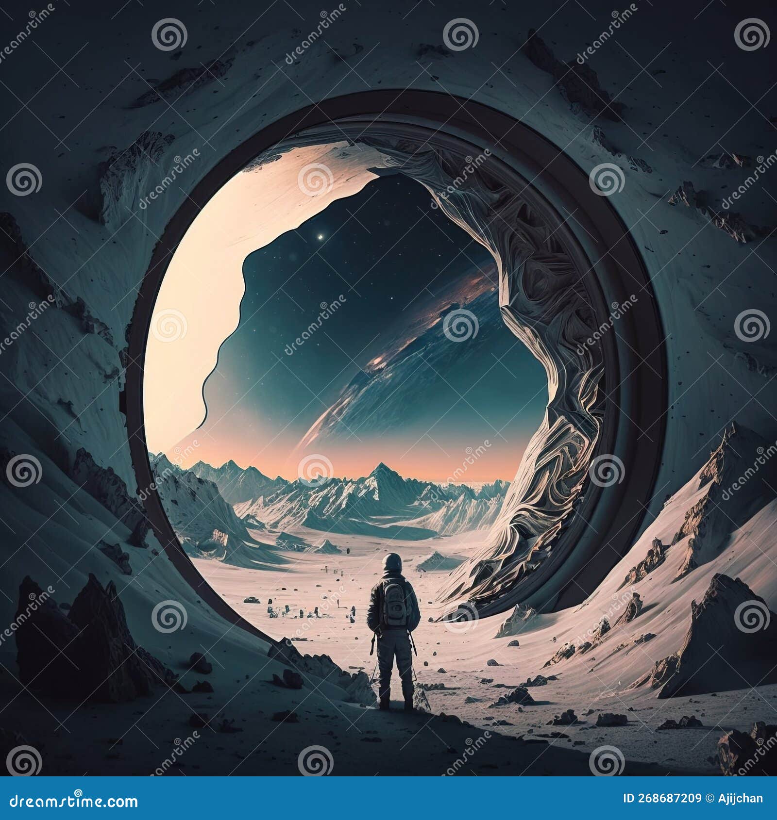 An Astronaut on an Interstellar Travel. Generative AI Stock Image ...