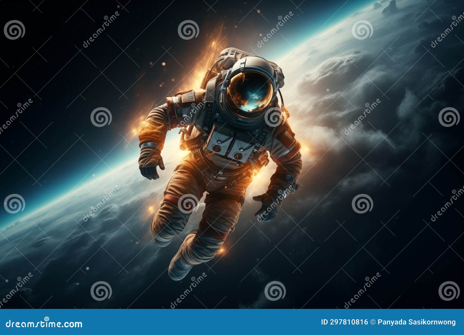 Astronaut in Explore Planet Science Space Explorer, Sci-fi Concept, Ai ...