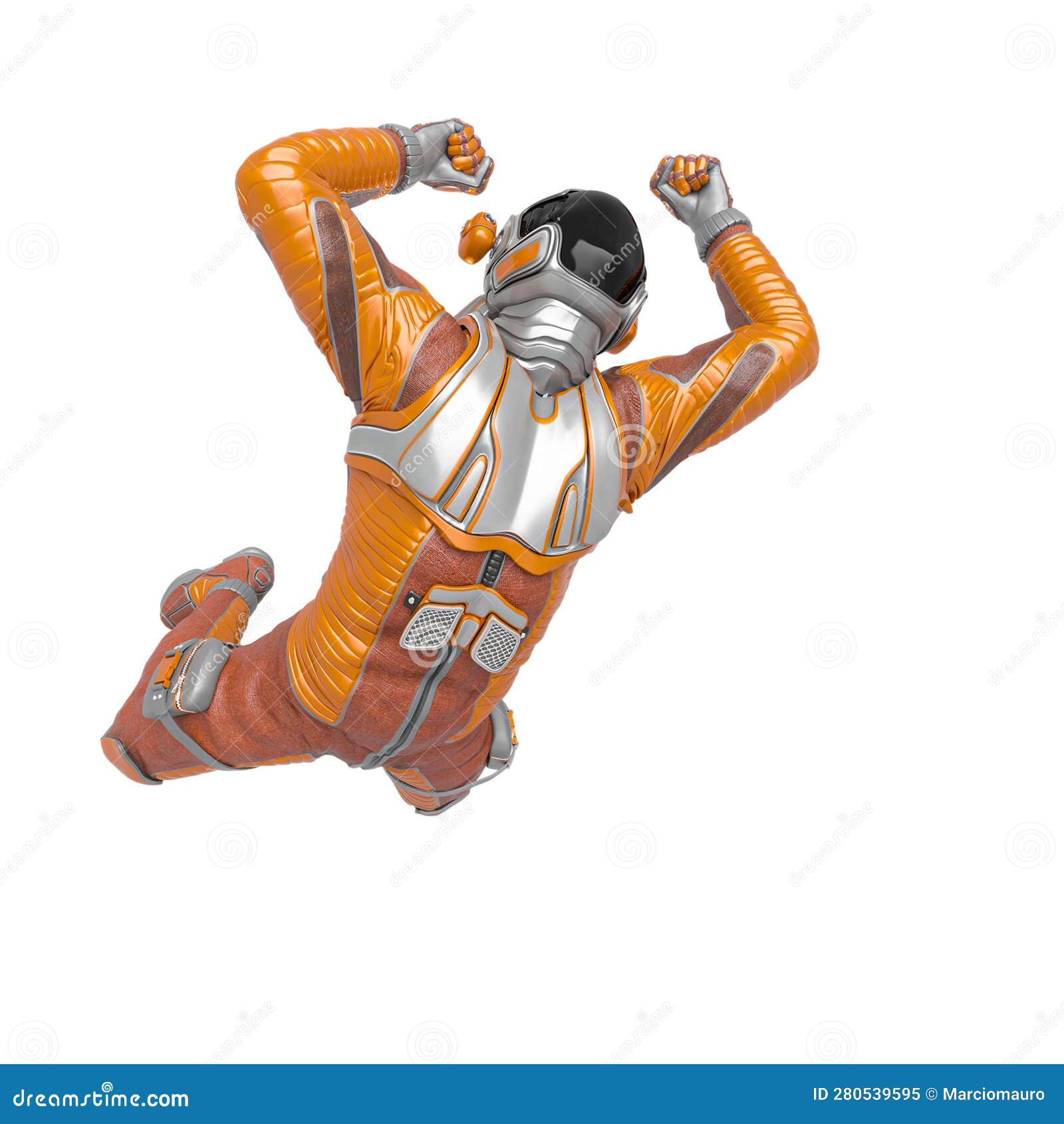 Astronaut Explorer is Fighting the Gravity Stock Illustration ...