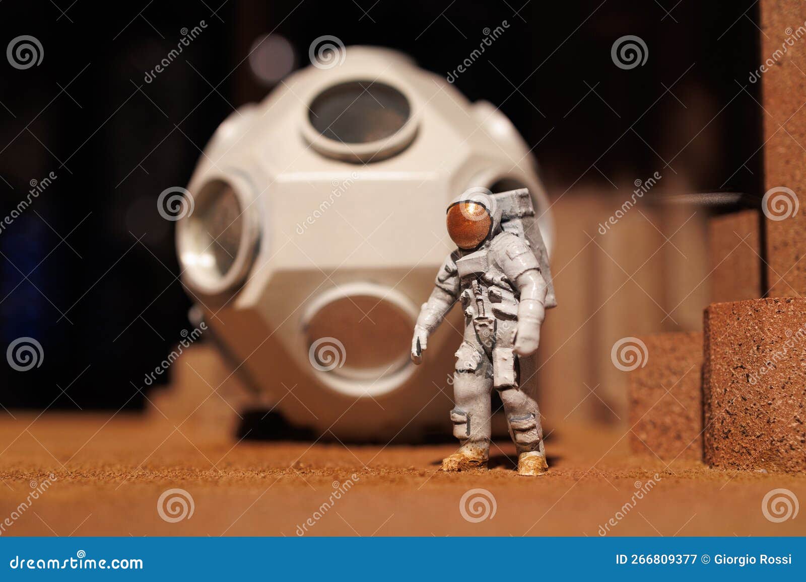 Astronaut Explorer of the Planet Mars: Scaled Down Model Stock Image ...
