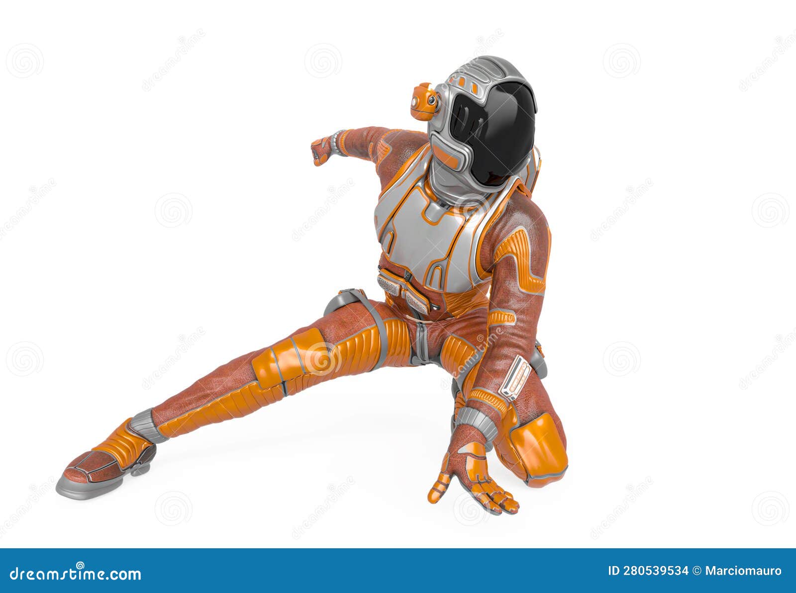 Astronaut Explorer is Ready for Some Action Stock Illustration ...