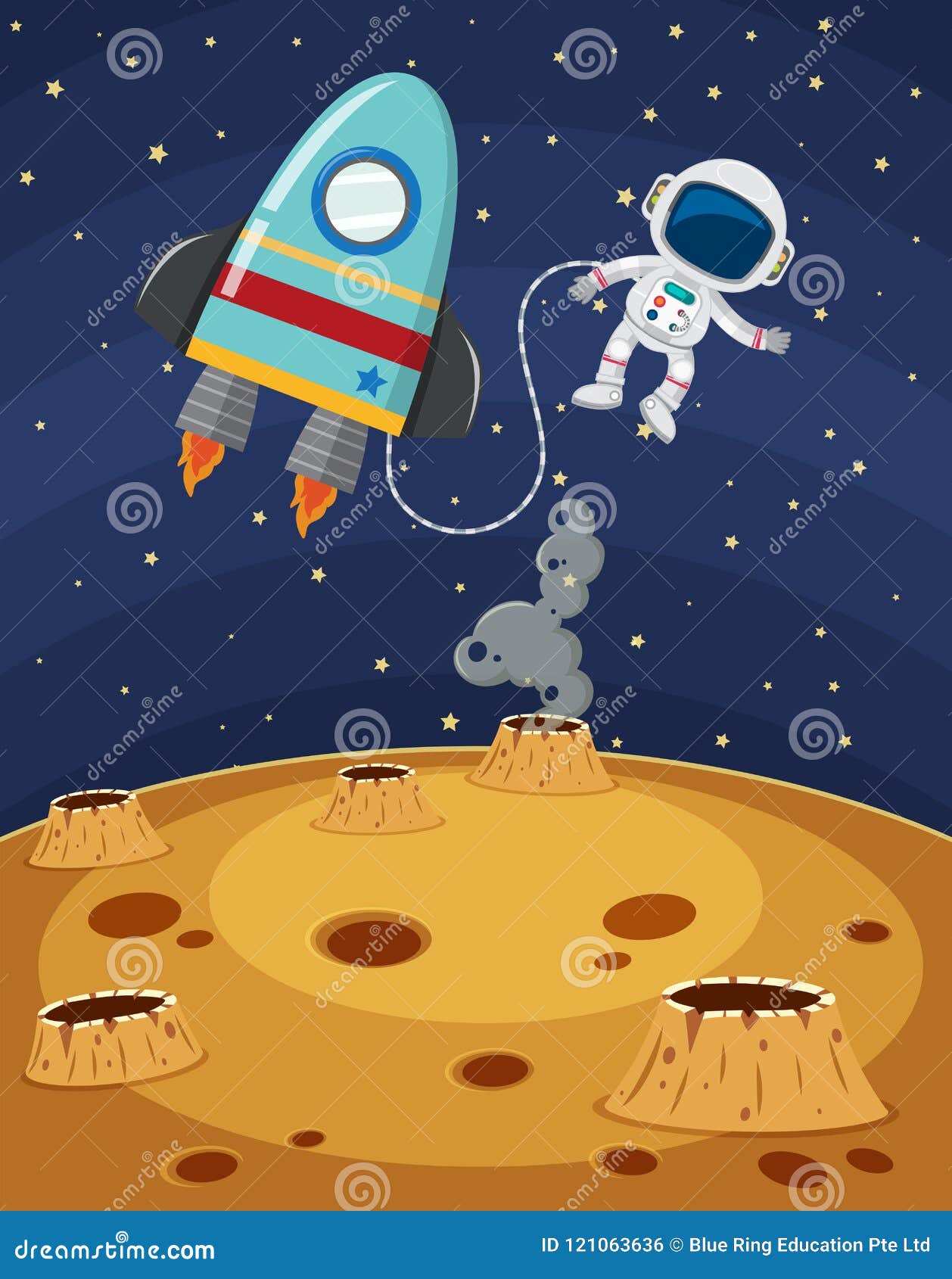 Astronaut Exploring Fantasy Planet Surface Stock Vector - Illustration ... Astronaut Exploring Fantasy Planet Surface Stock Vector - Illustration ...