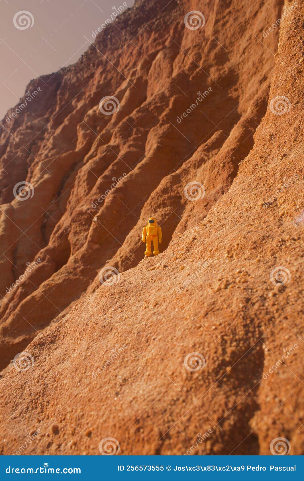 Astronaut Exploring Mars, Concept Stock Image - Image of hill, helmet ...