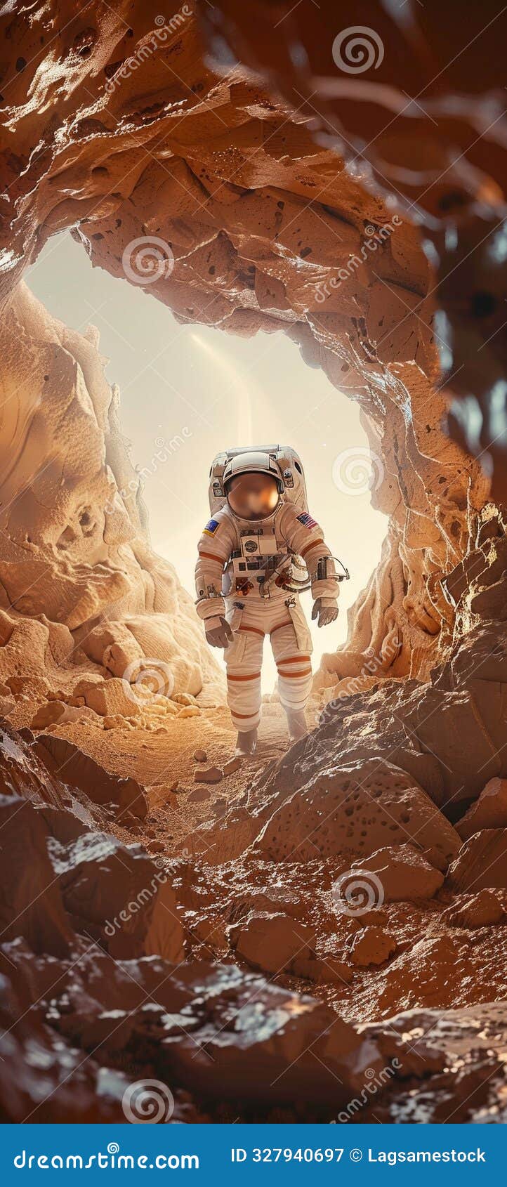 Mars Rock Group And Meteorite Extraterrestrial Copper And Black Dark ...