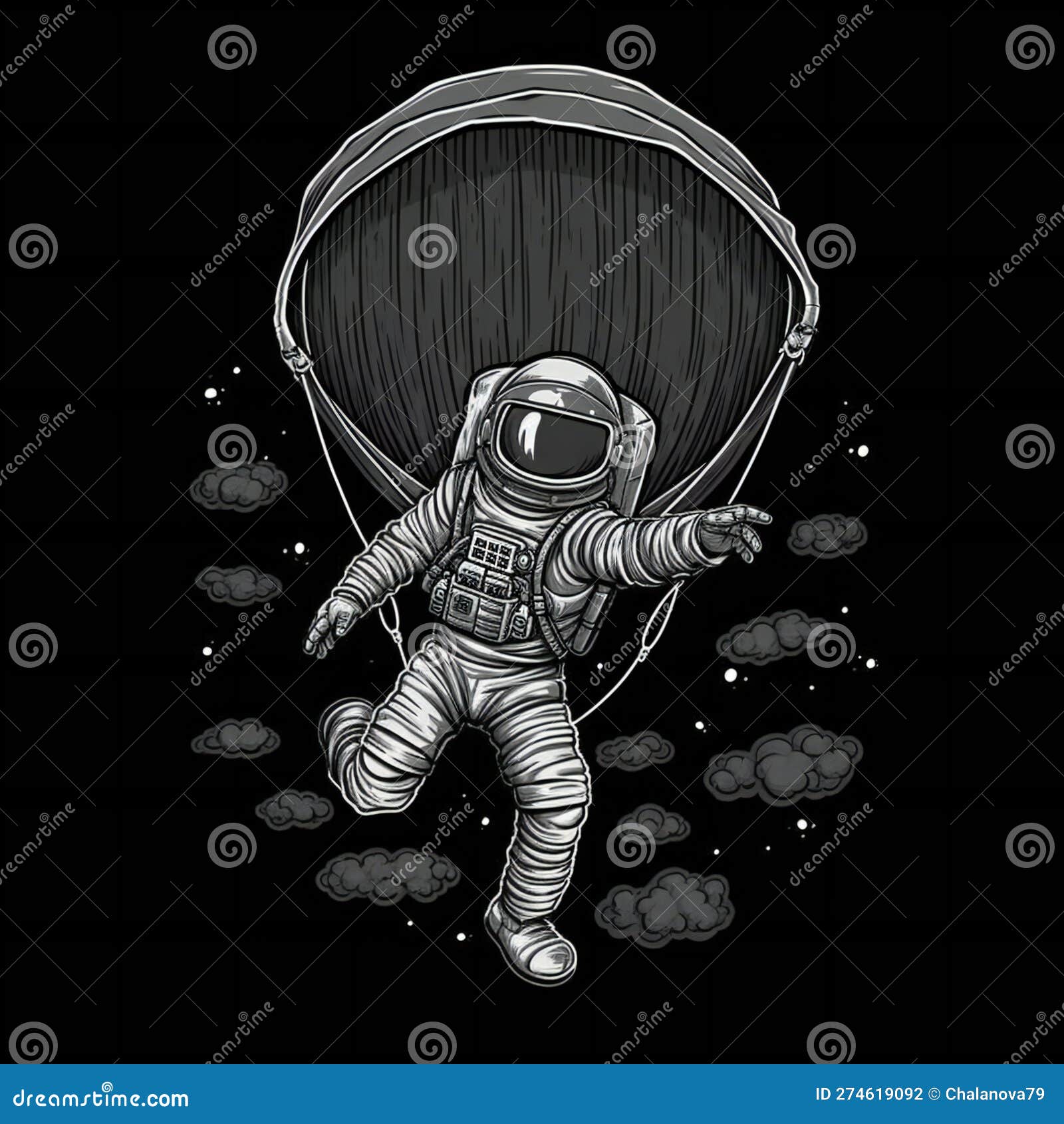 Astronaut Exploring Outer Space. Cosmonaut in Spacesuit Performing ... Astronaut Exploring Outer Space. Cosmonaut in Spacesuit Performing ...