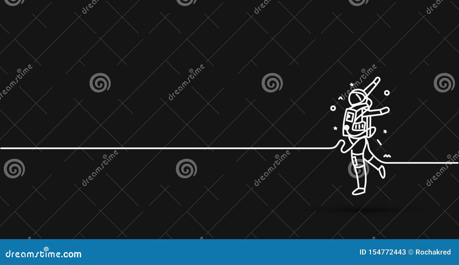 Astronaut Falling Down in a Space Stock Vector - Illustration of ...