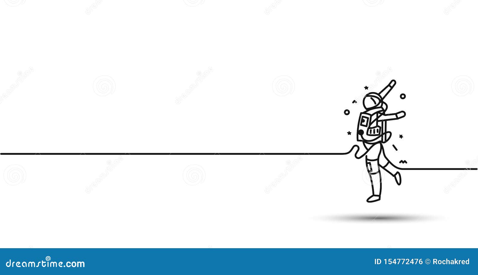 Astronaut Falling Down in a Space Stock Vector - Illustration of ...