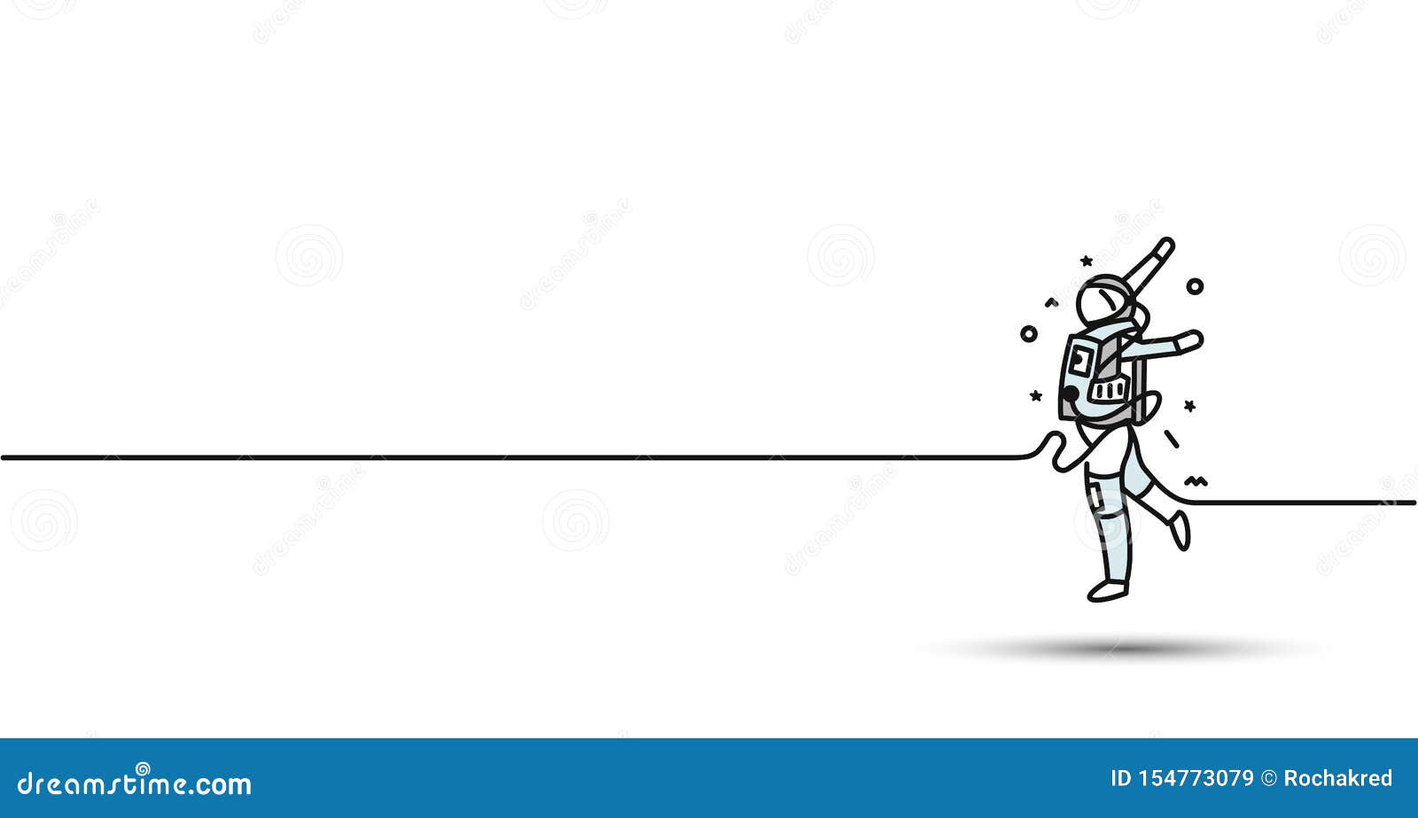 Astronaut Falling Down in a Space Stock Vector - Illustration of ...