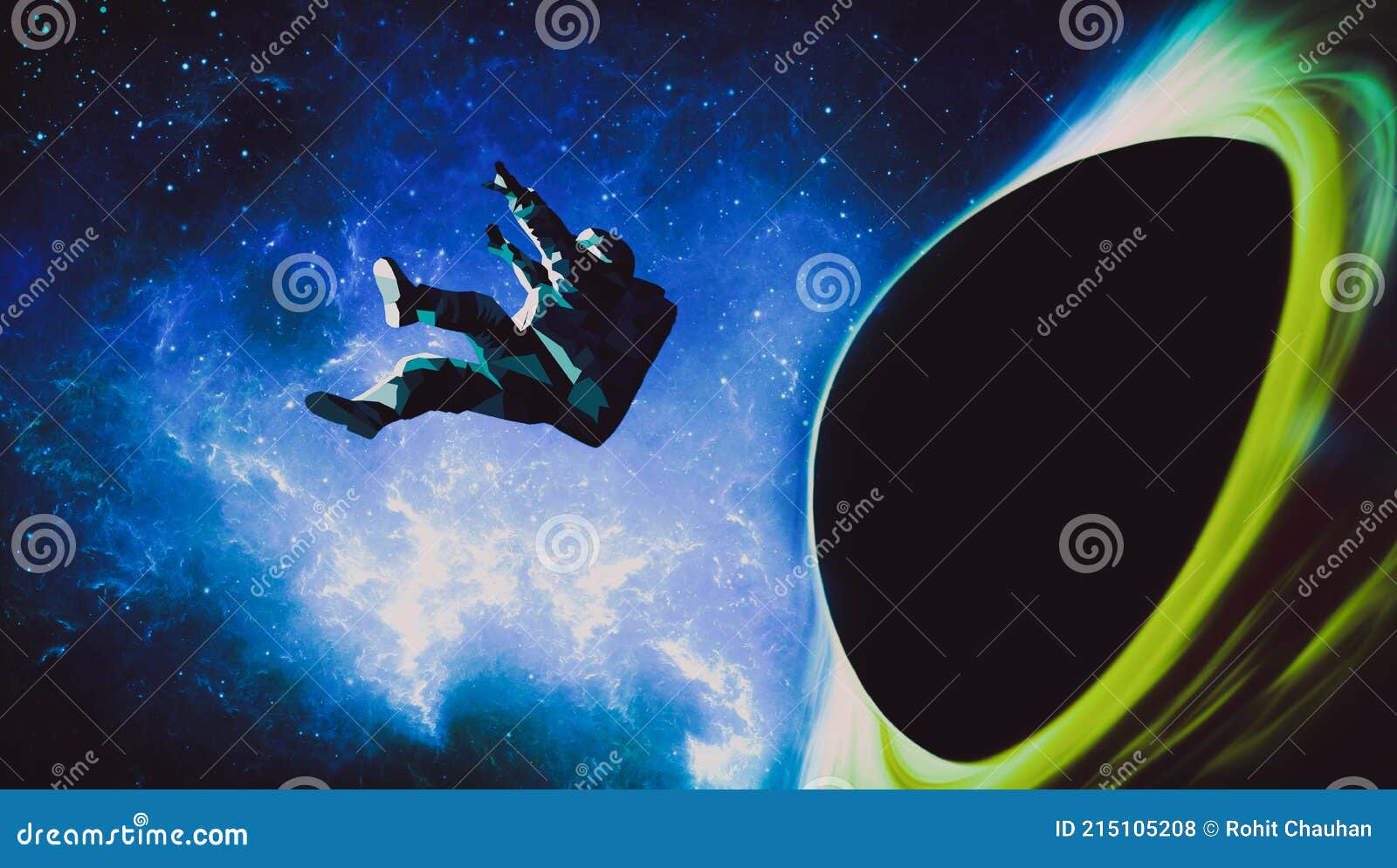 Man fall in the black hole stock photo. Image of planet - 215105208