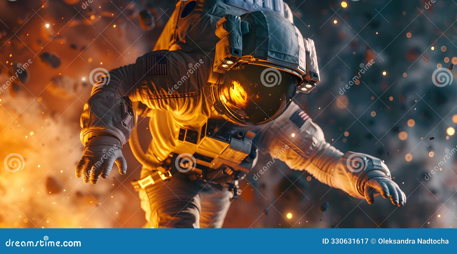 An Astronaut Finds Themselves Surrounded by a Dramatic Explosion of ...