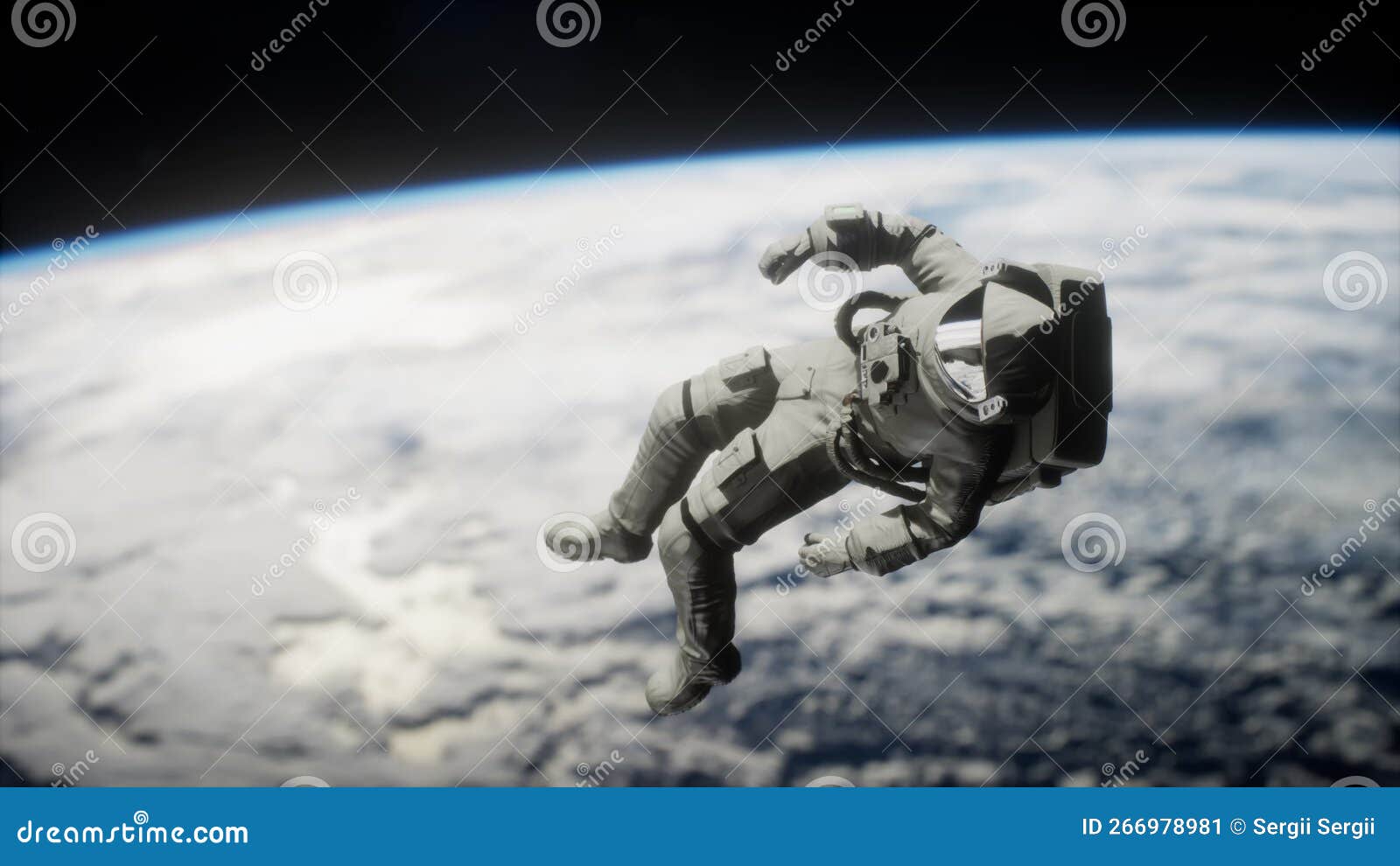 Astronaut Floating Above the Earth Elements of this Image Stock Video ...