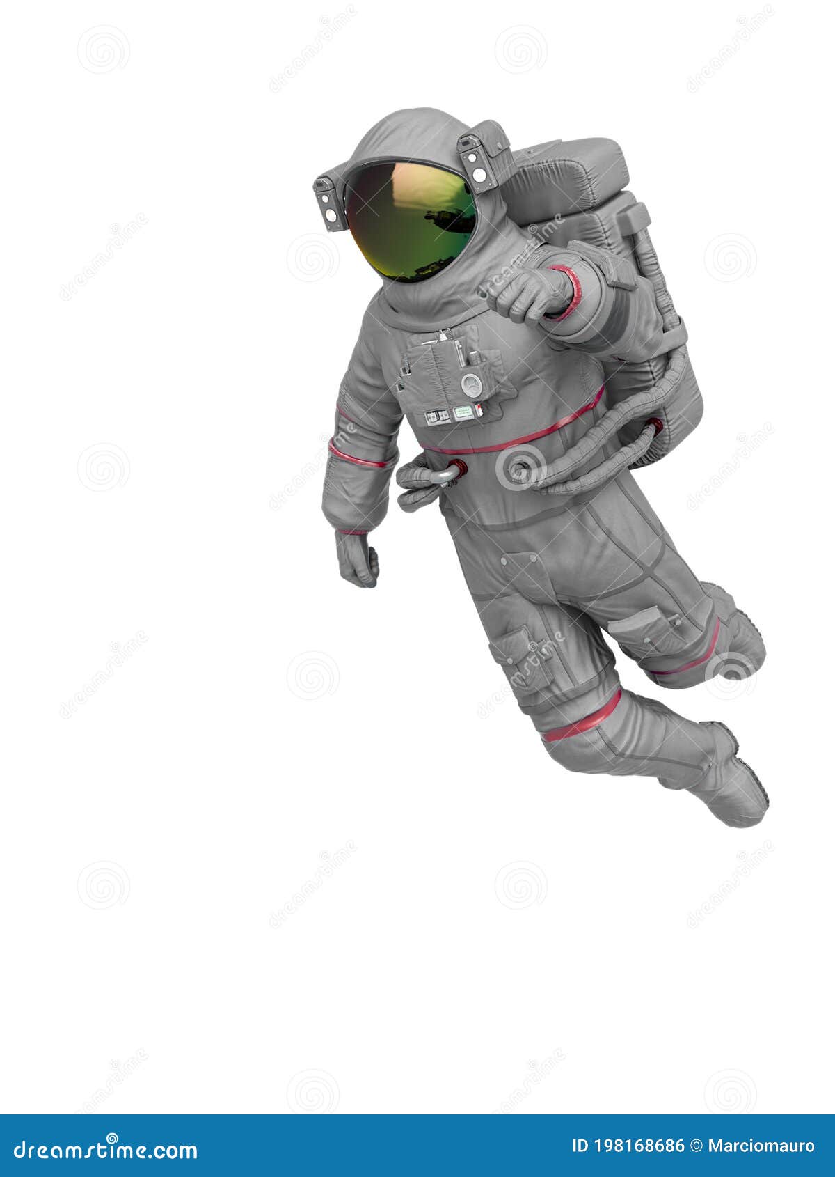 Floating Astronaut Floating Side View