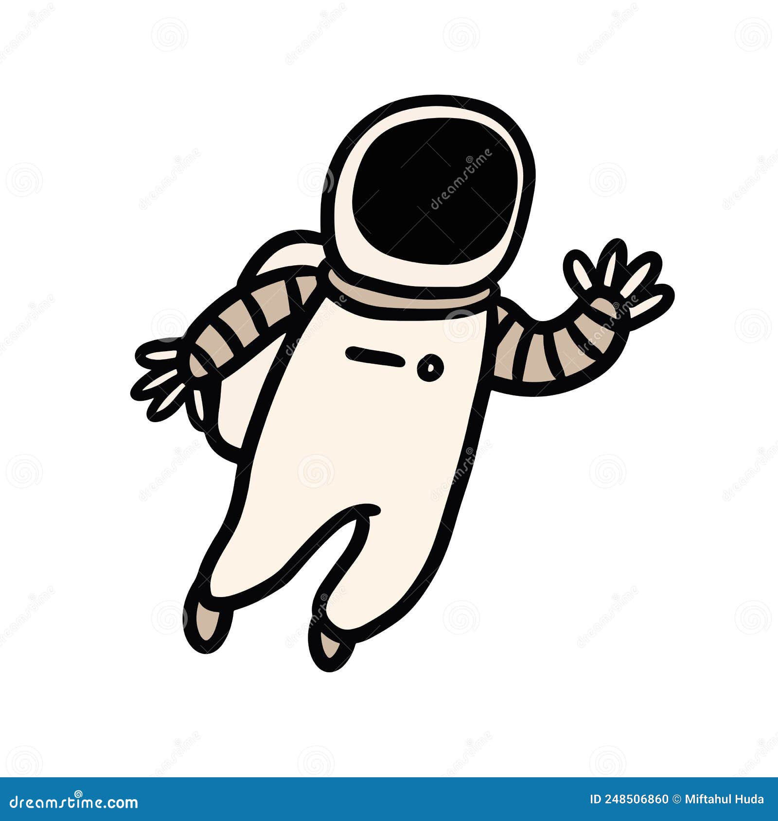 Astronaut Hand Drawn. Simple and Cute Illustrations in Vector Design ...