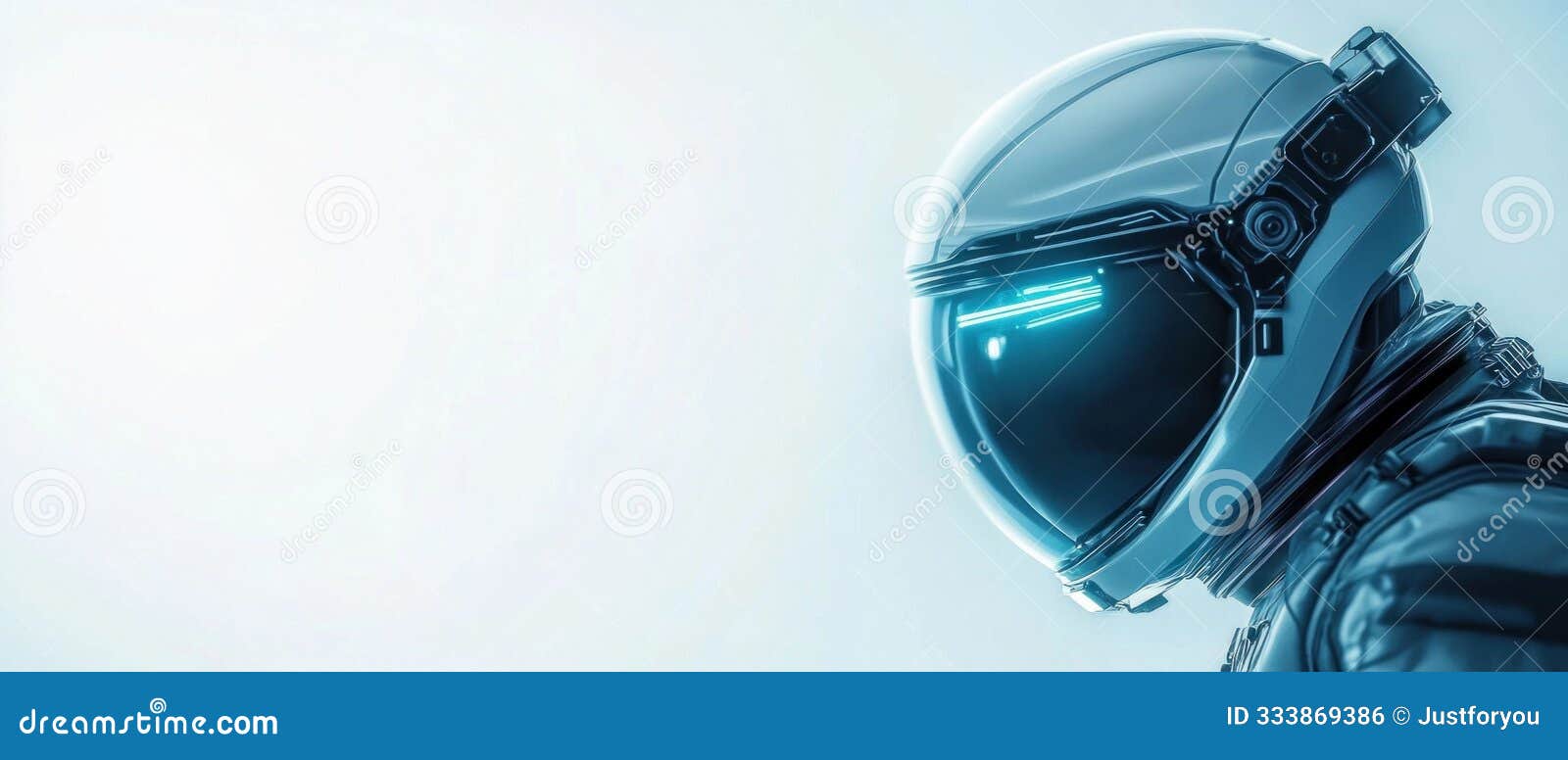Astronaut Helmet Close-Up on Light Background Stock Illustration ...