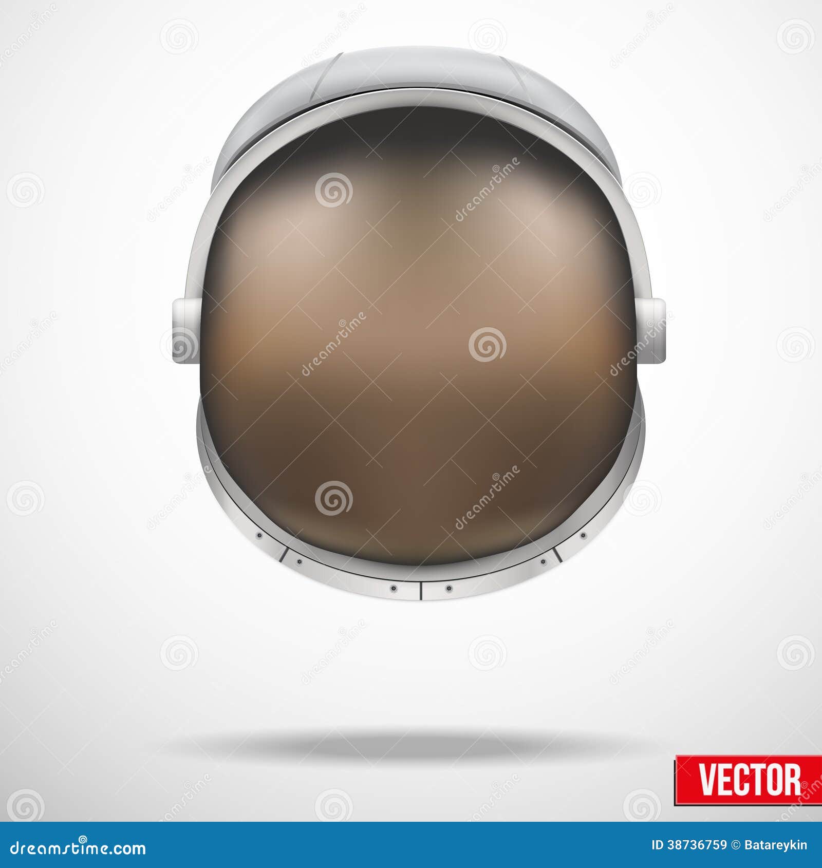 Astronaut Helmet With Skull - Retro Style Vector Illustration ...