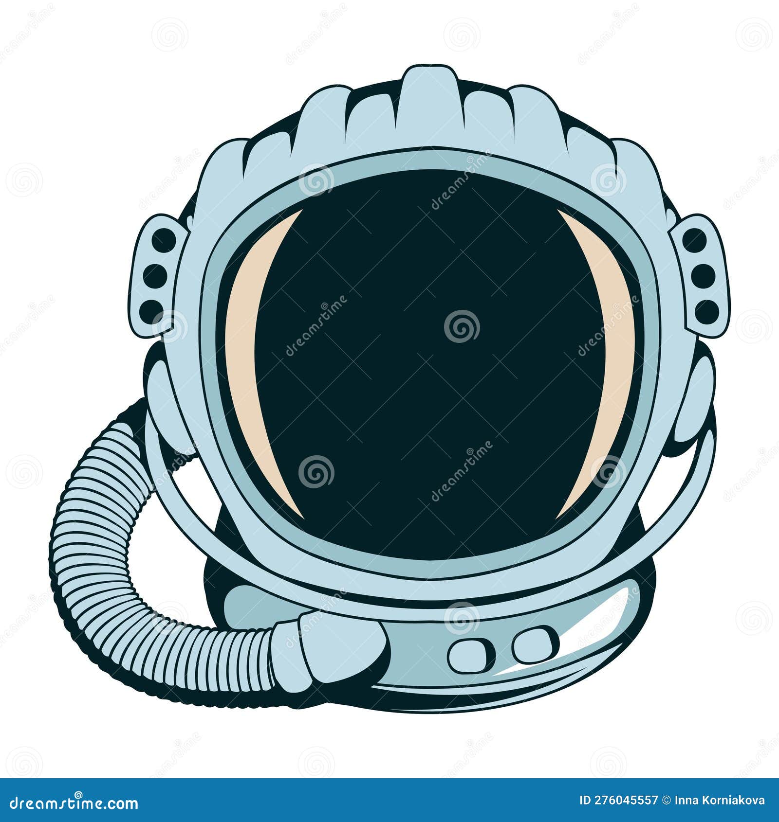 Astronaut Helmet. Vector Illustration Of A Human Inventions. NASA Logo ...