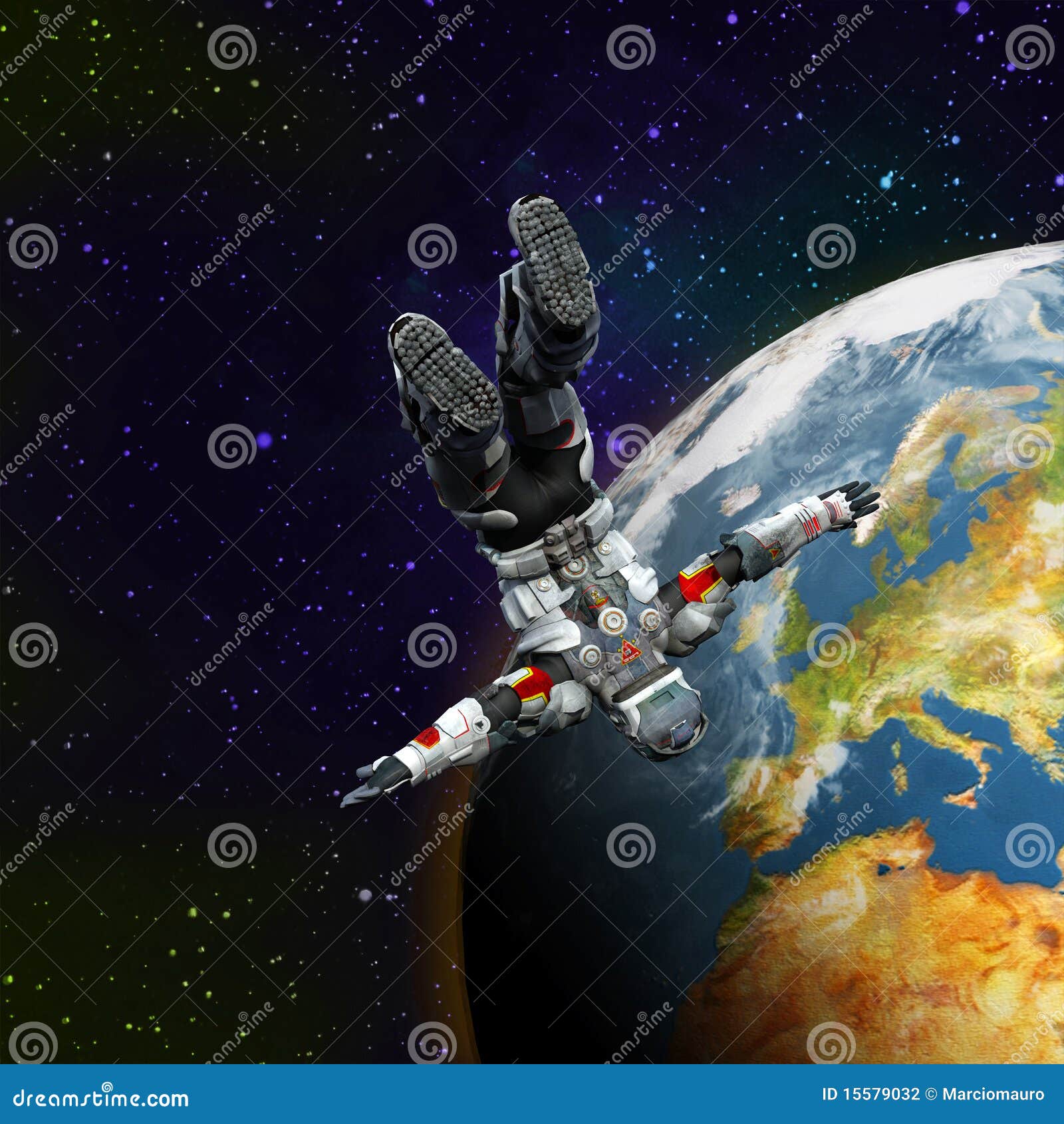 Astronaut Hero - Lost Space Stock Illustration - Illustration of ...