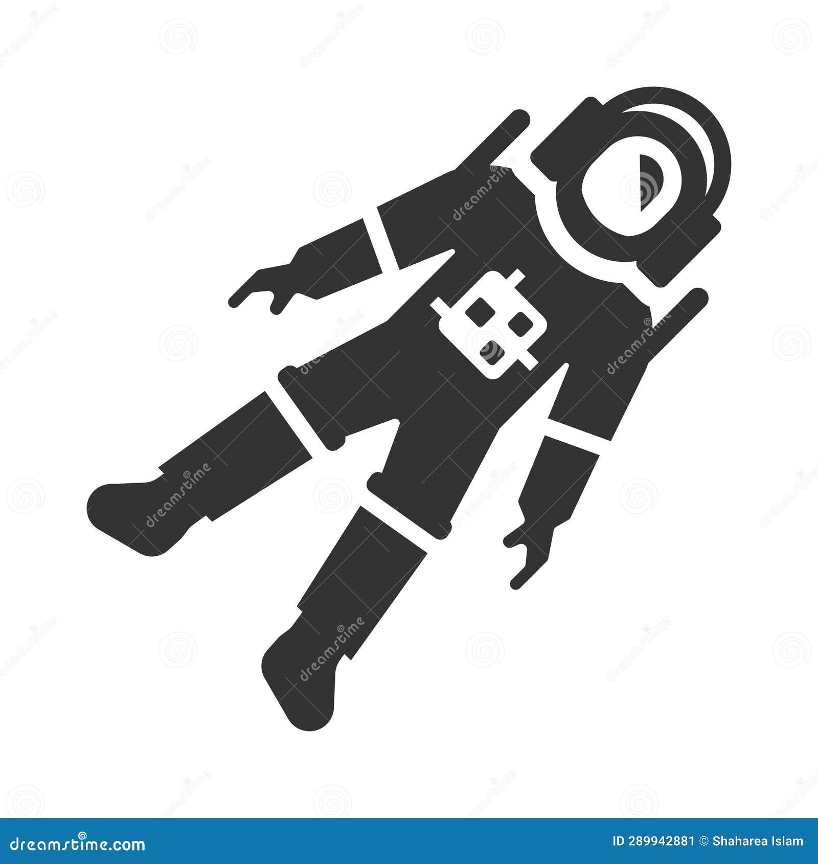 Astronaut Icon On White Background For Graphic And Web Design, Modern ...