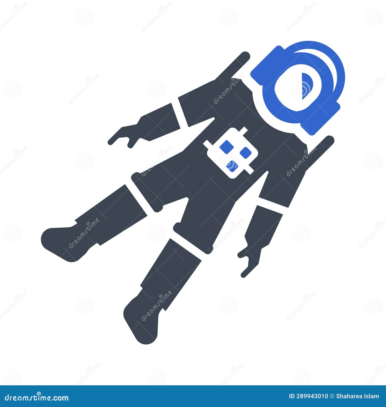 Astronaut Icon stock illustration. Illustration of galaxy - 289943010