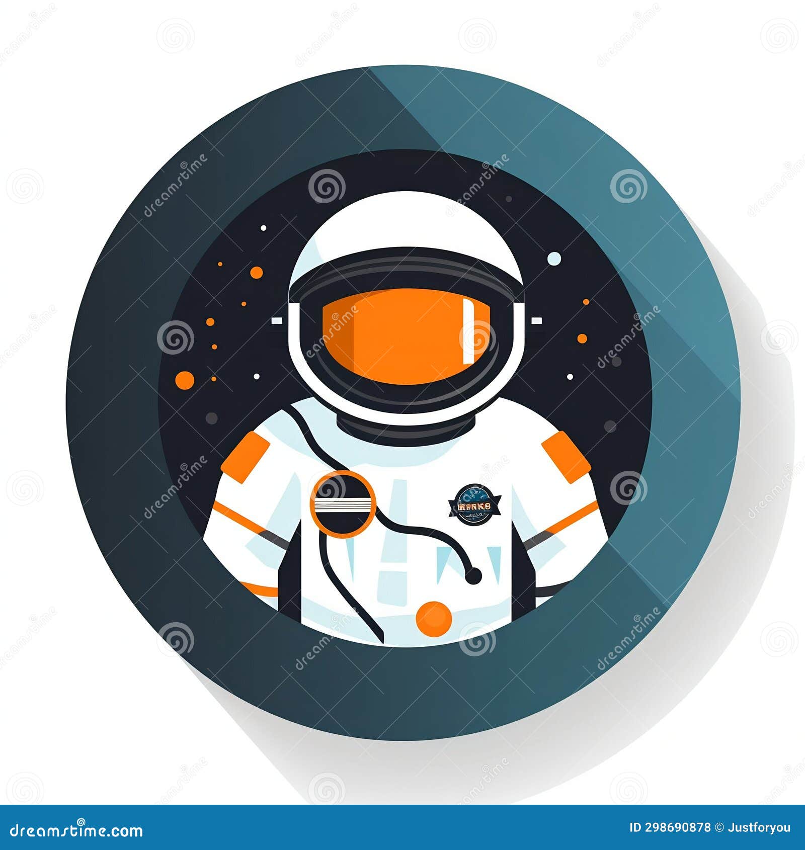 Astronaut Icon On White Background For Graphic And Web Design, Modern ...