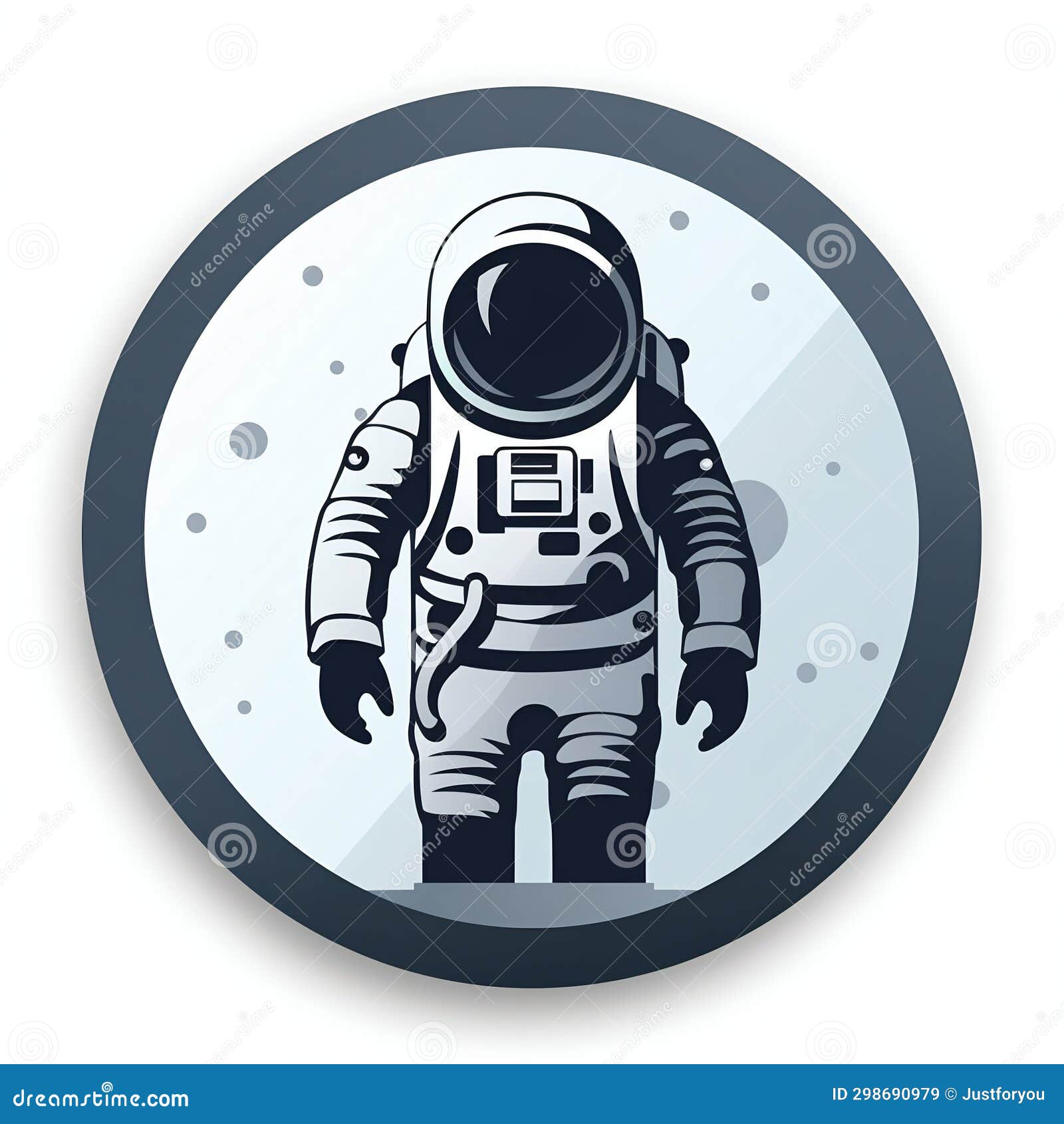 Astronaut Icon. Generative Ai Stock Illustration - Illustration of ...