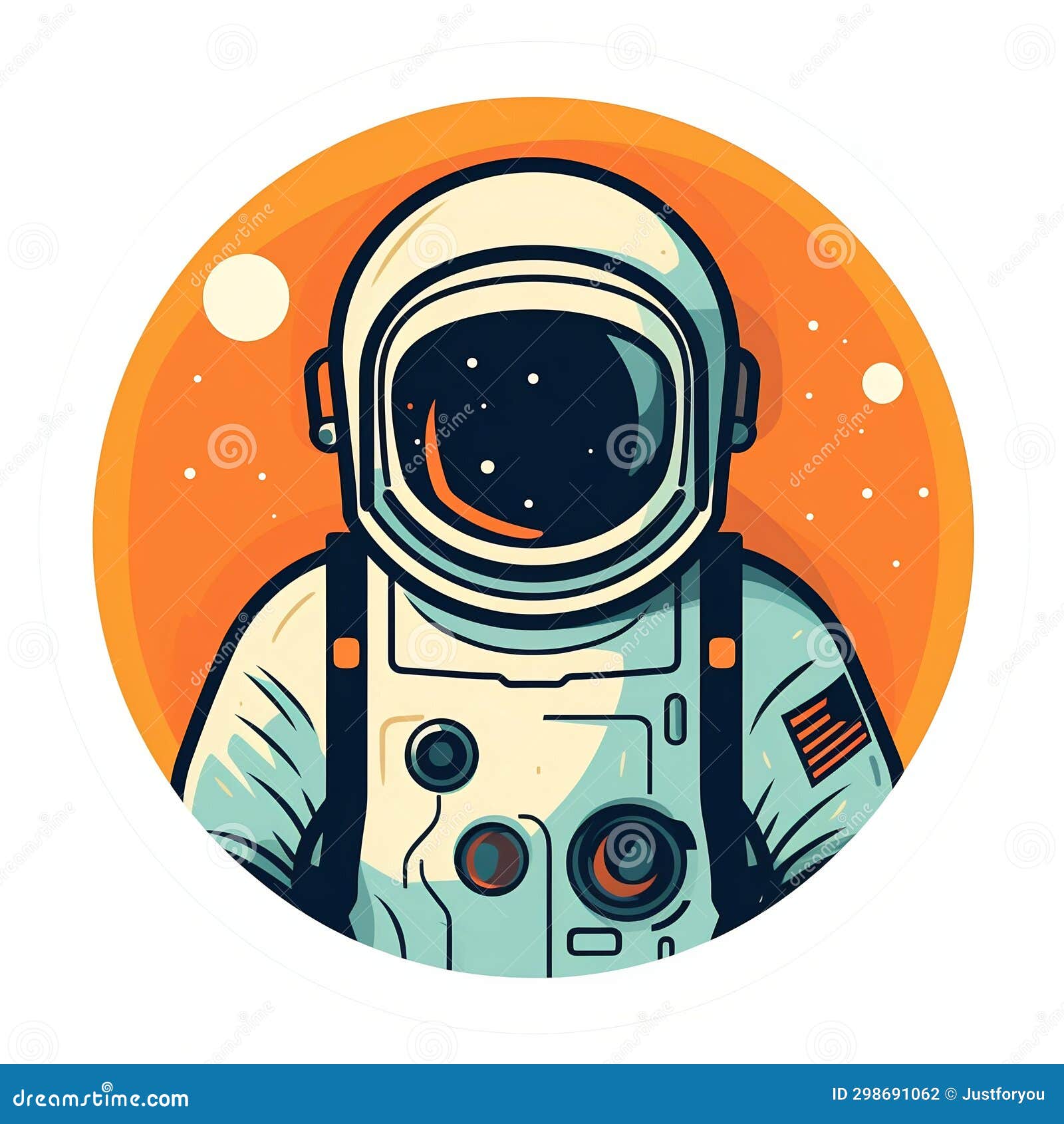 Astronaut Icon. Generative Ai Stock Illustration - Illustration of ...