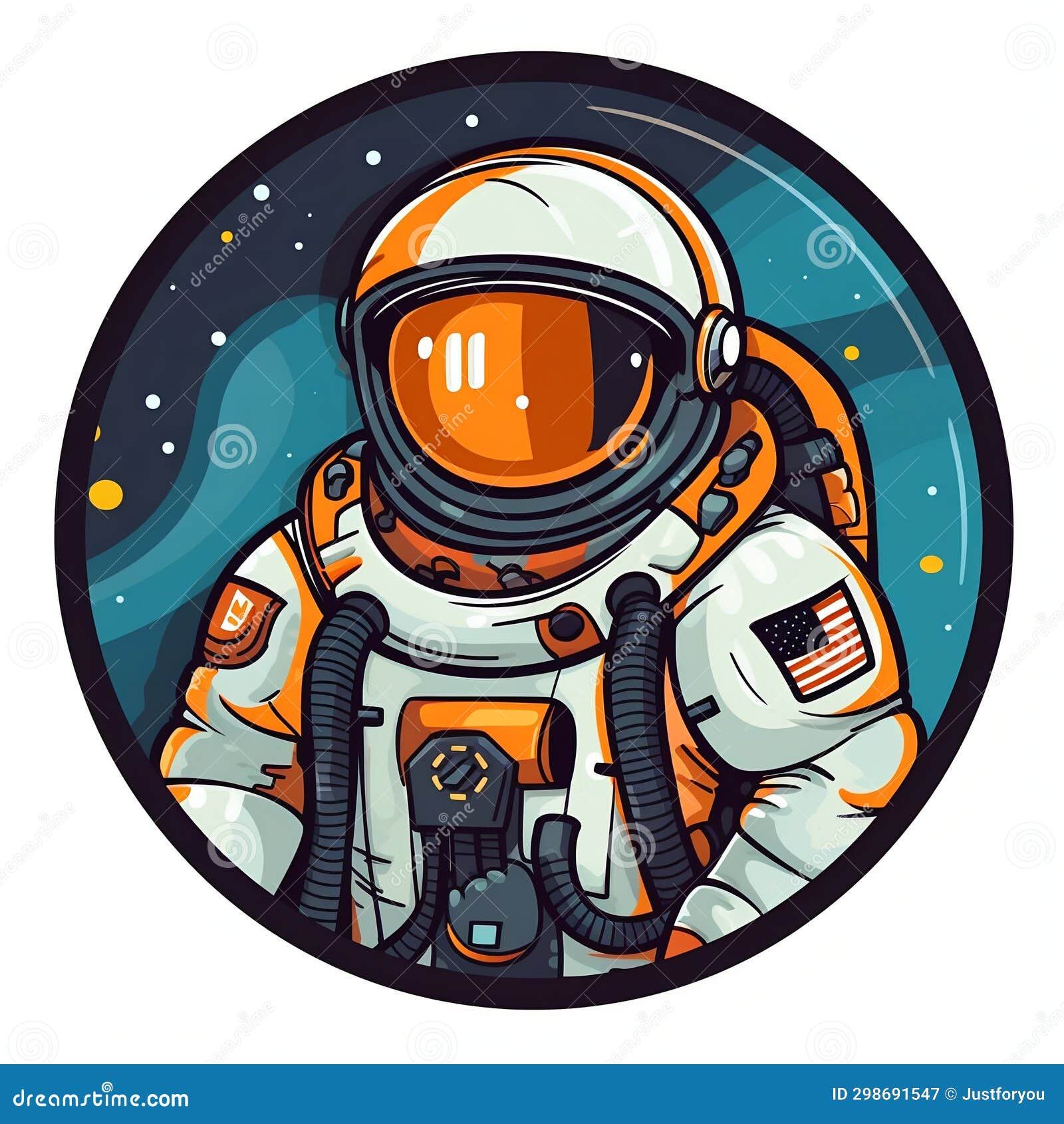 Astronaut Icon. Generative Ai Stock Illustration - Illustration of ...