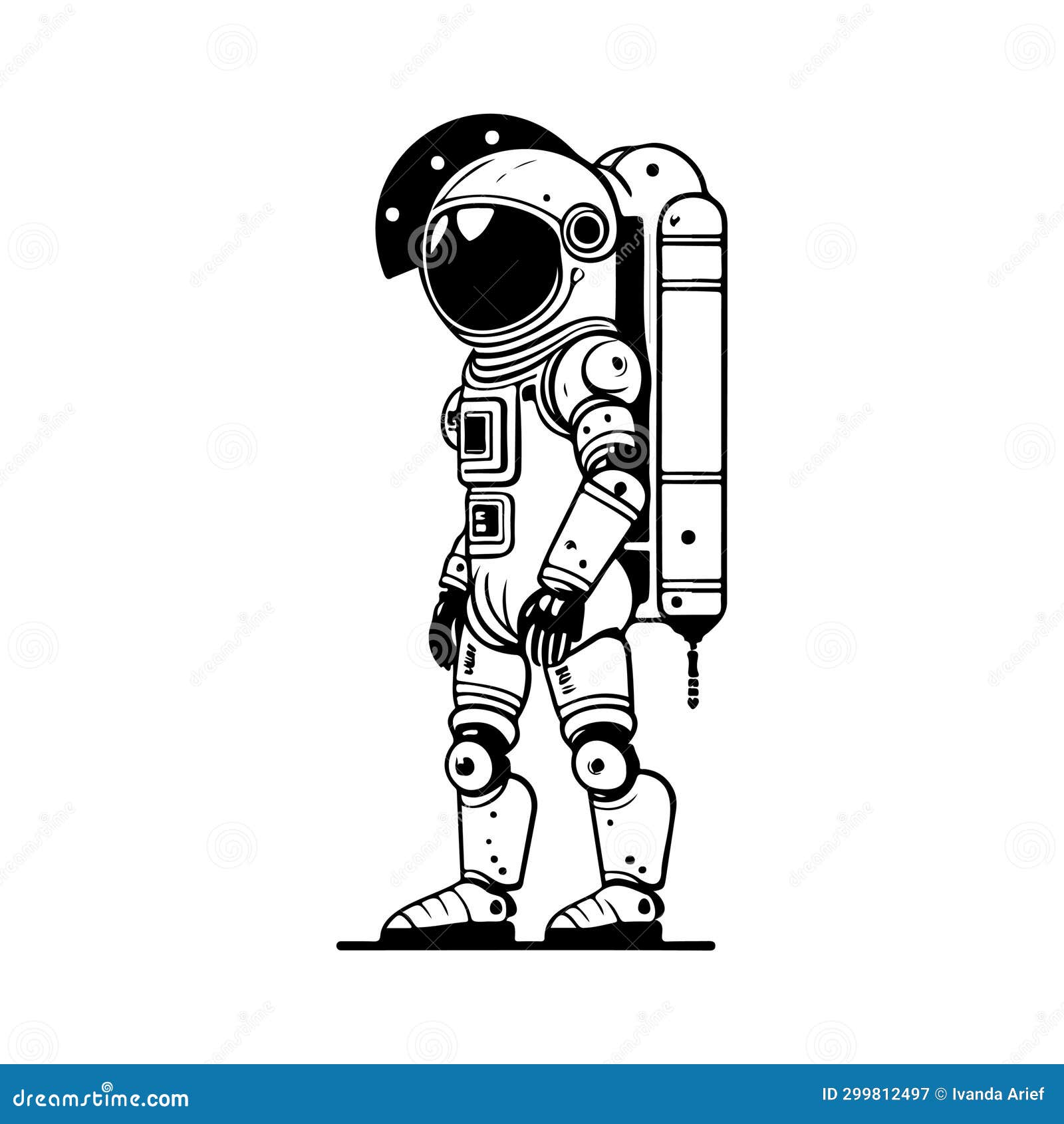Astronaut Icon Hand Draw Black Colour Space Logo Symbol Perfect Stock ...